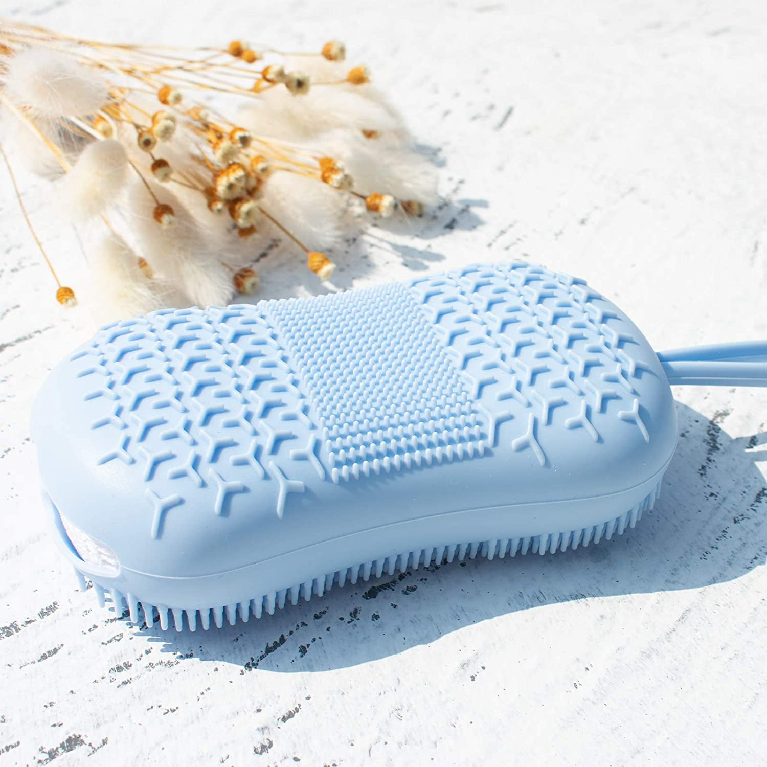 Tutuviw Soft Silicone Bath scrub Body Brush 2 in 1 Exfoliating Skin ...