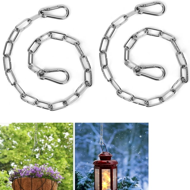 Tutuviw Stainless Steel Link Chain,2PCs Stainless Steel Link Heavy Duty ...