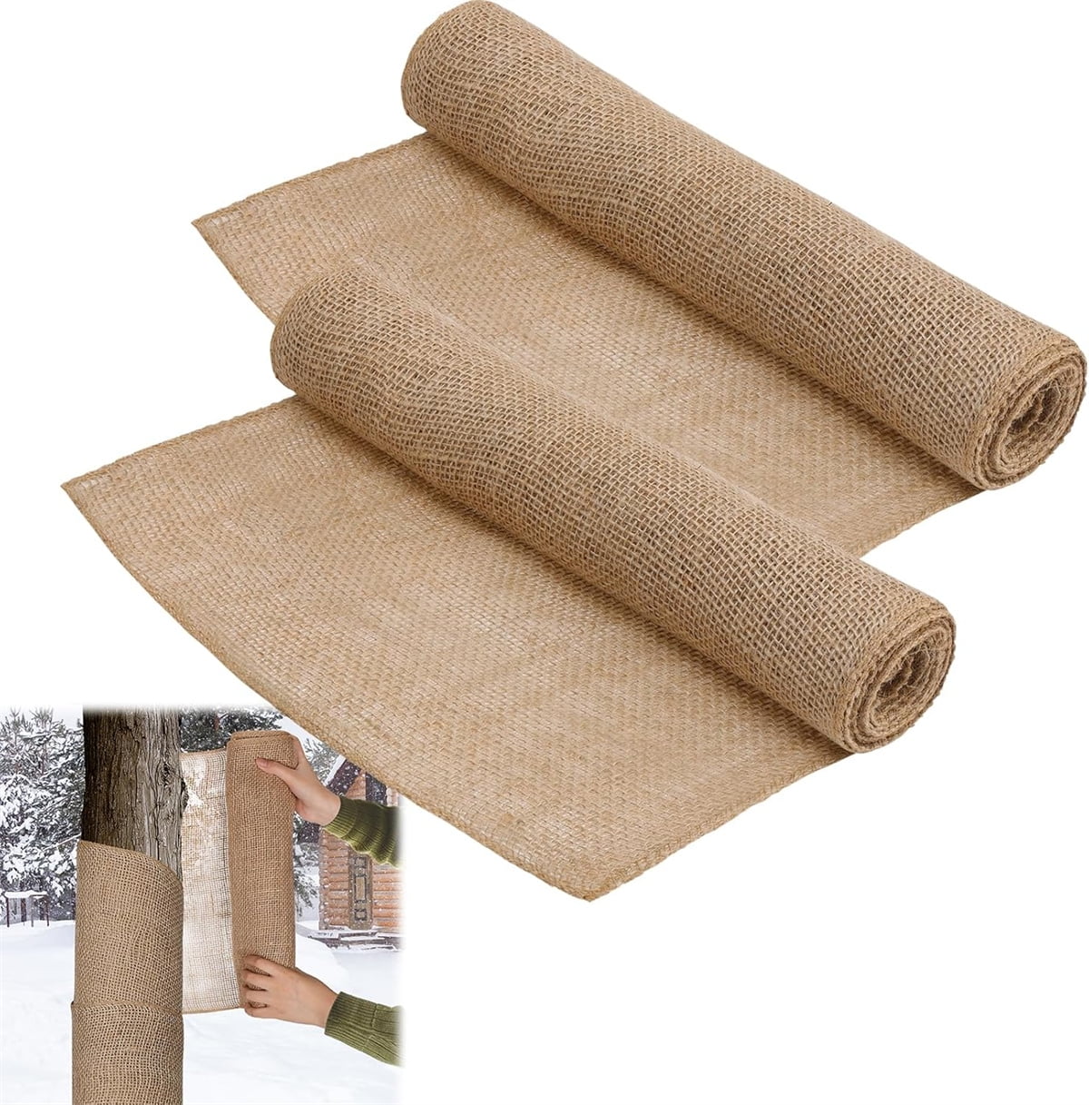 Tutuviw Tree Protector Wrap, Winter Tree Trunk Protector Cover, Burlap ...