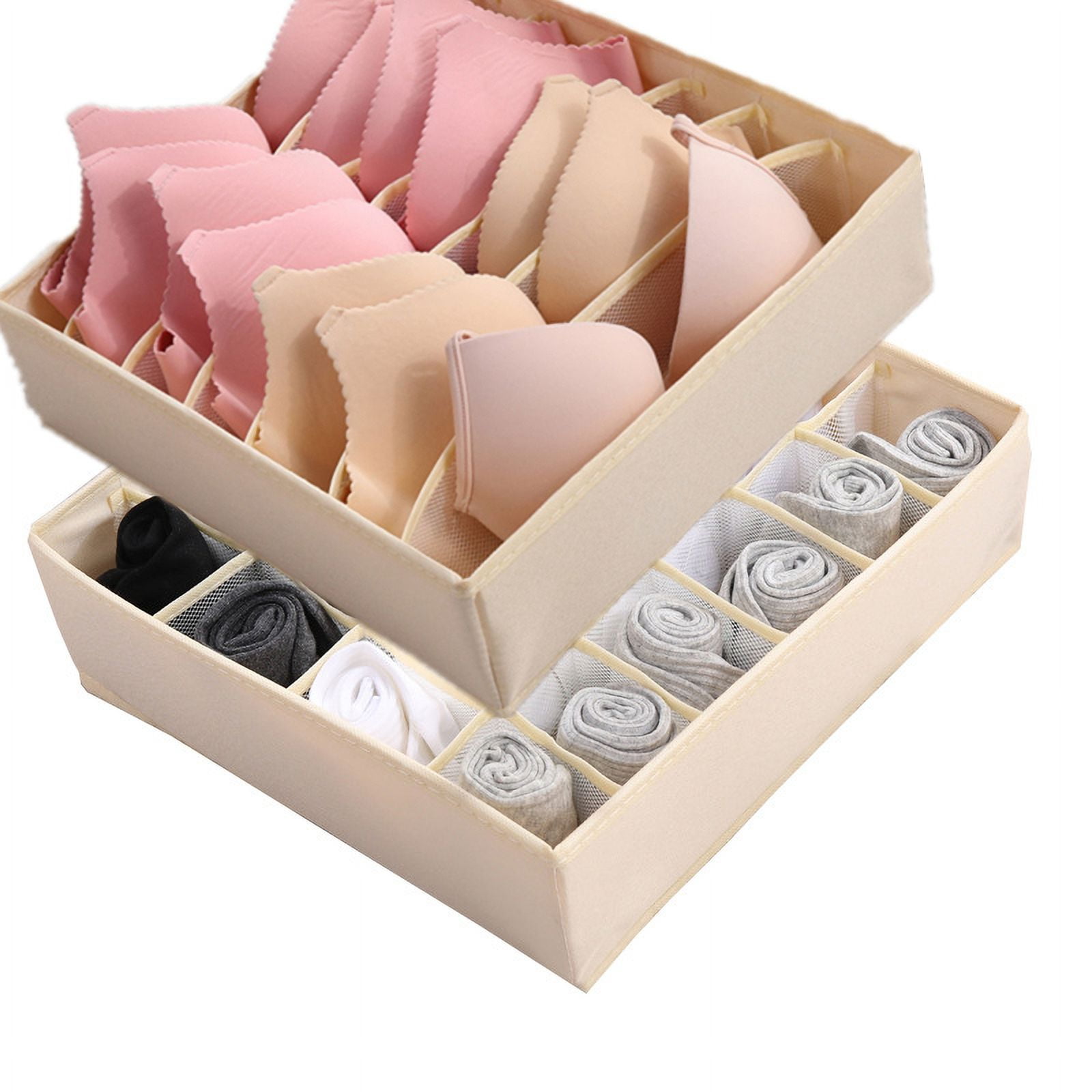 Tutuviw Underwear Drawer Organizer Foldable Sock Storage Container ...