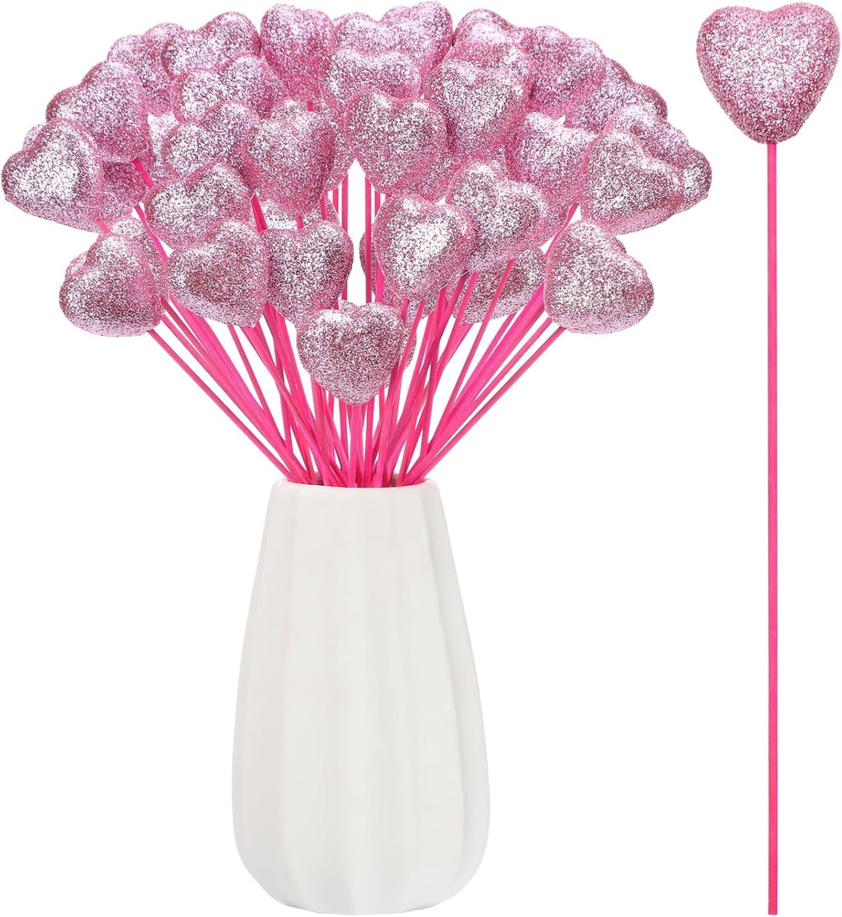 Tutuviw Valentine's Day Decorations 20 Pcs Valentine Glittered Puffy ...
