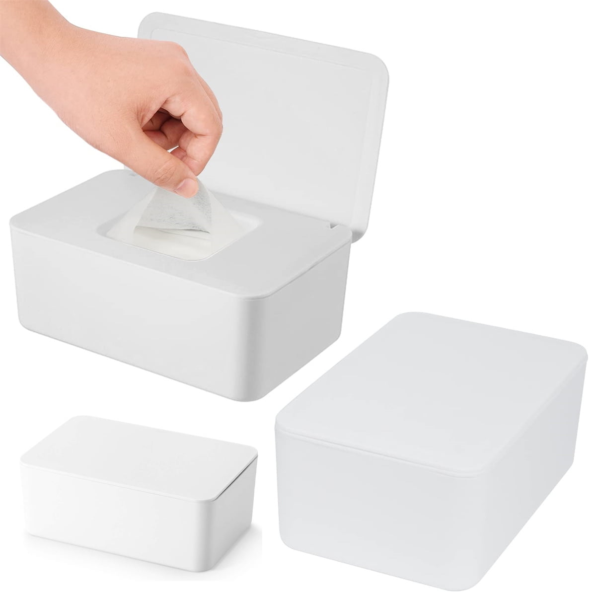 Tutuviw Wet Wipes Dispenser Box with Lid,Refillable Wipe Container ...