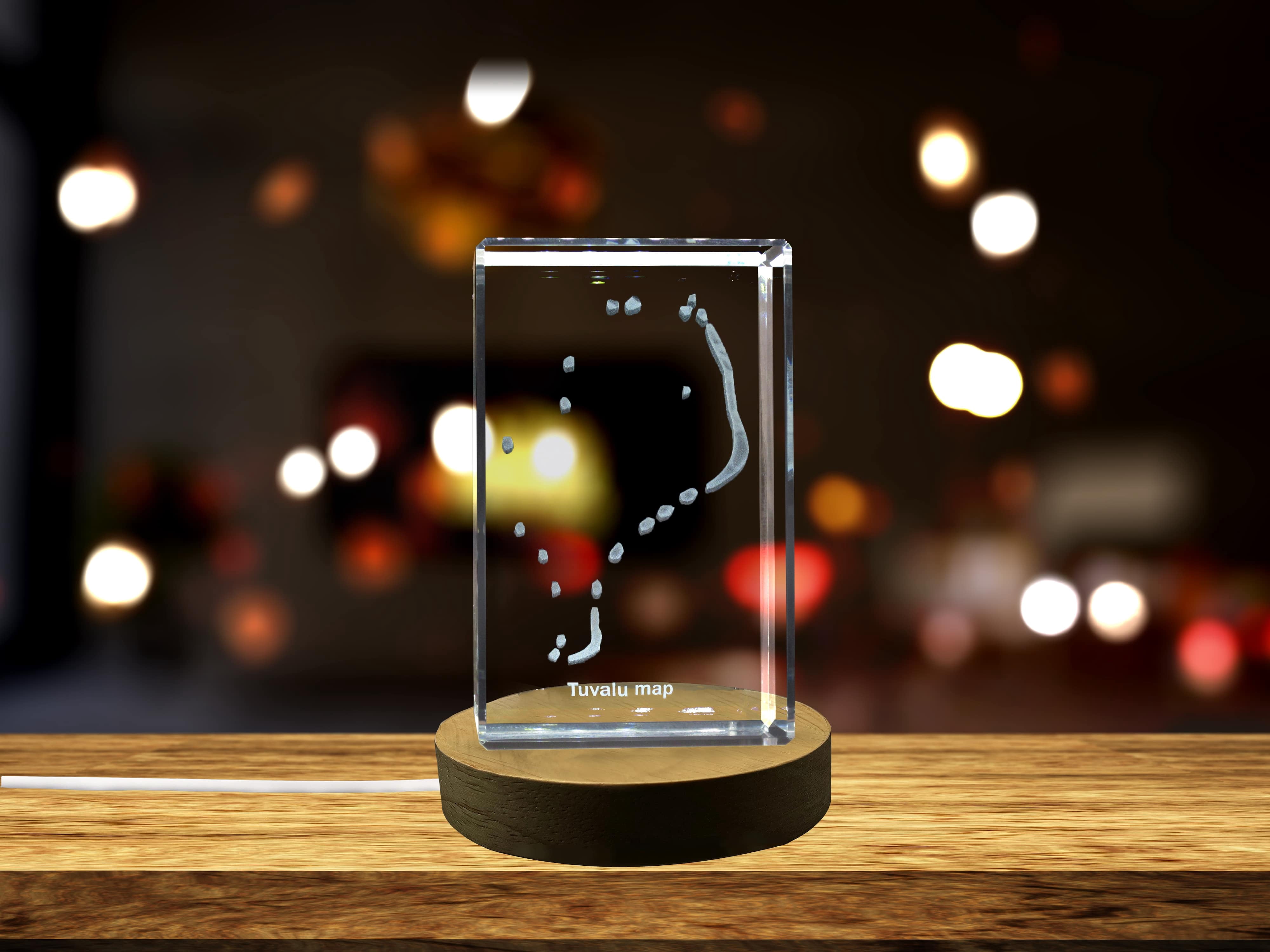 Tuvalu 3D Engraved Crystal 3D Engraved Crystal Keepsake/Gift/Decor ...