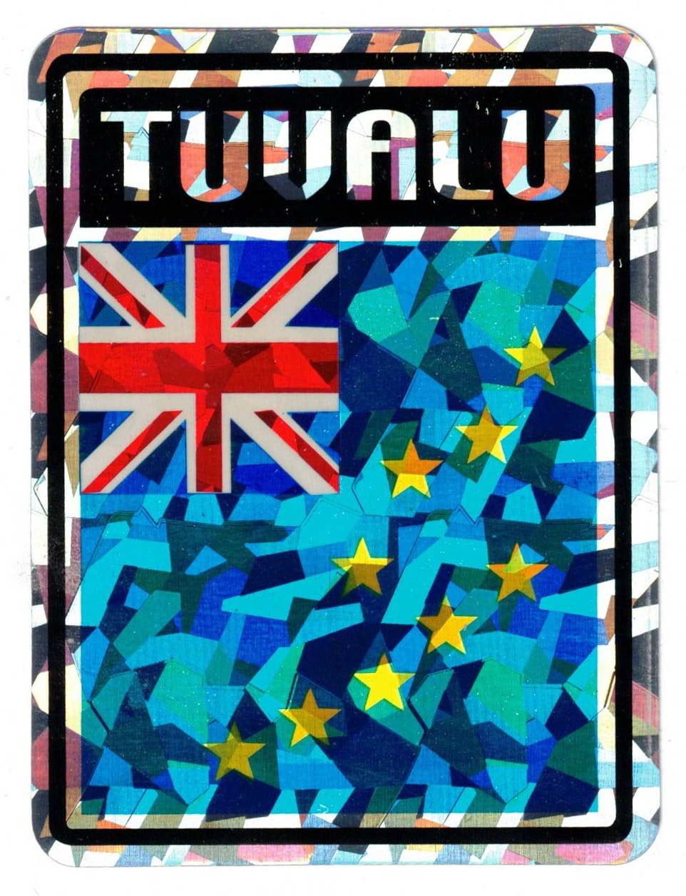 Tuvalu Country Flag Reflective Decal Bumper Sticker DC-240 - Walmart.com
