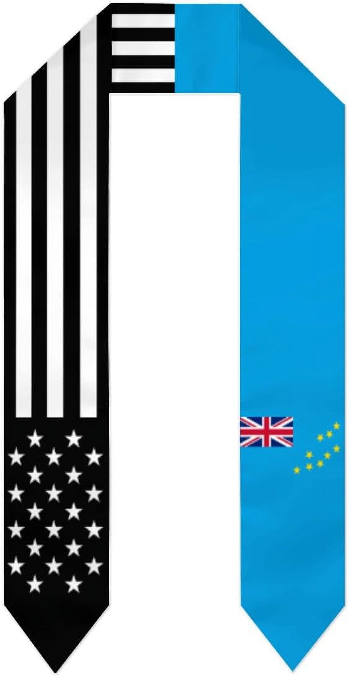 Tuvalu Mix United States Black American Flag Graduation Stole Shawl ...