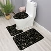 CCWADH Bathroom Rugs Sets 3 Piece, Ultra Soft Polyester Bath Rugs, Non ...