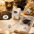 Tuvgenk Graduation Stickers Roll 500pcs Black Gold Round Adhesive ...