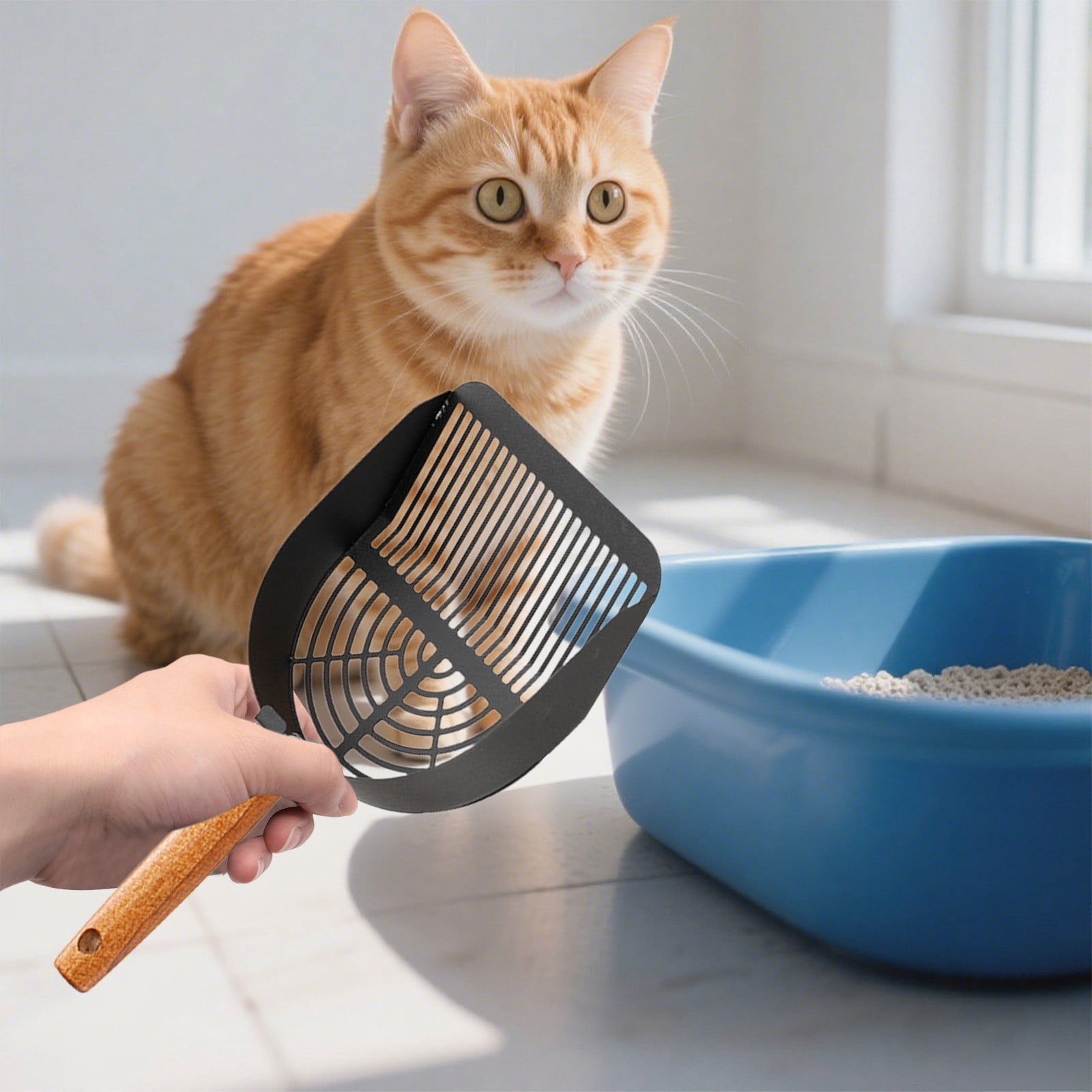 Tuvgenk Heavy Duty Cat Litter Scoop with Deep Shovel and Fine Holes ...