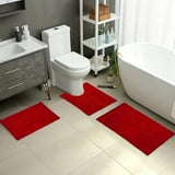 Tuvgenk Quick Dry Bathroom Rugs Sets 3 Piece Absorbent Non Slip Bath ...