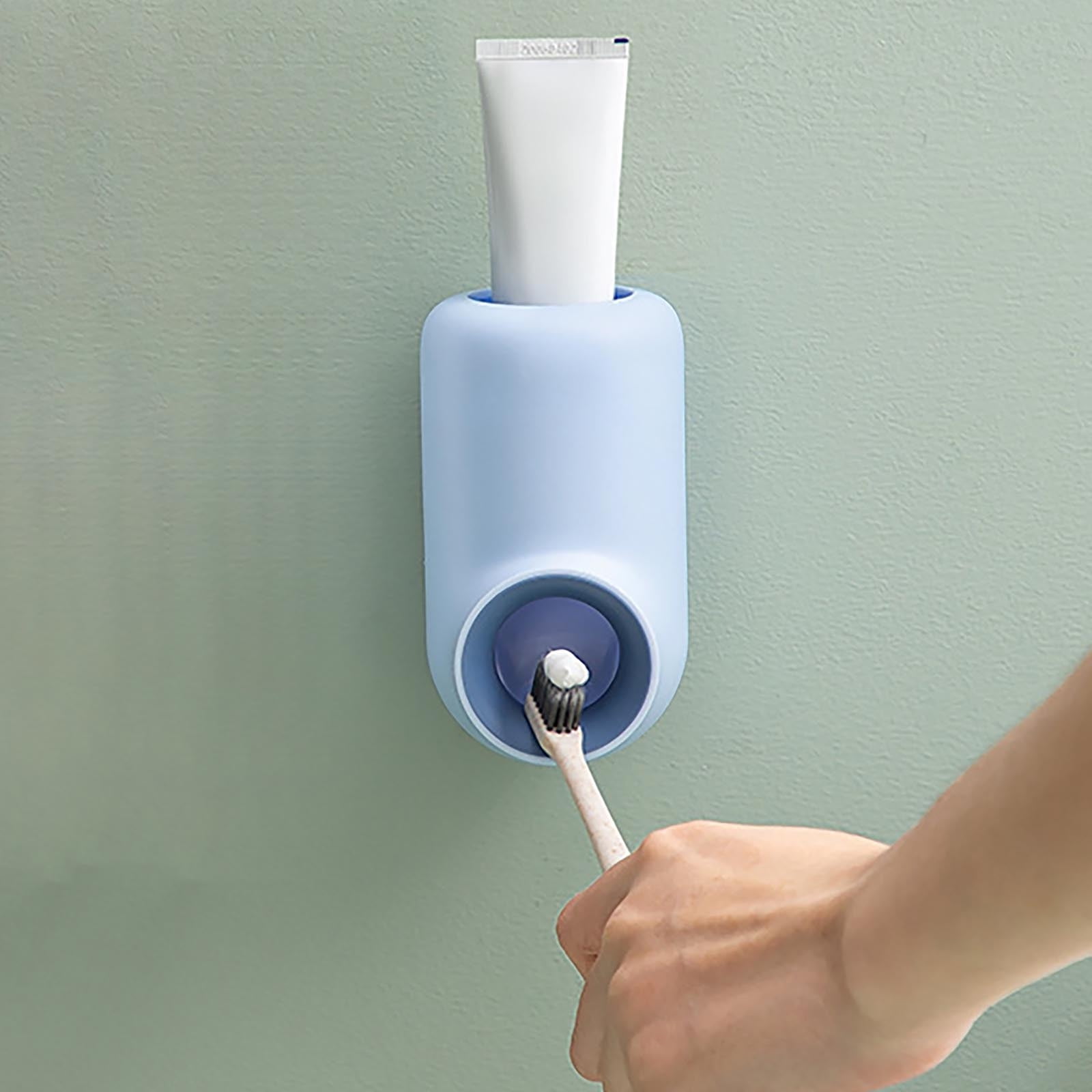 Tuvgenk Toothpaste Dispenser No Drill Automatic 3x3x6 inch Wall Mounted ...