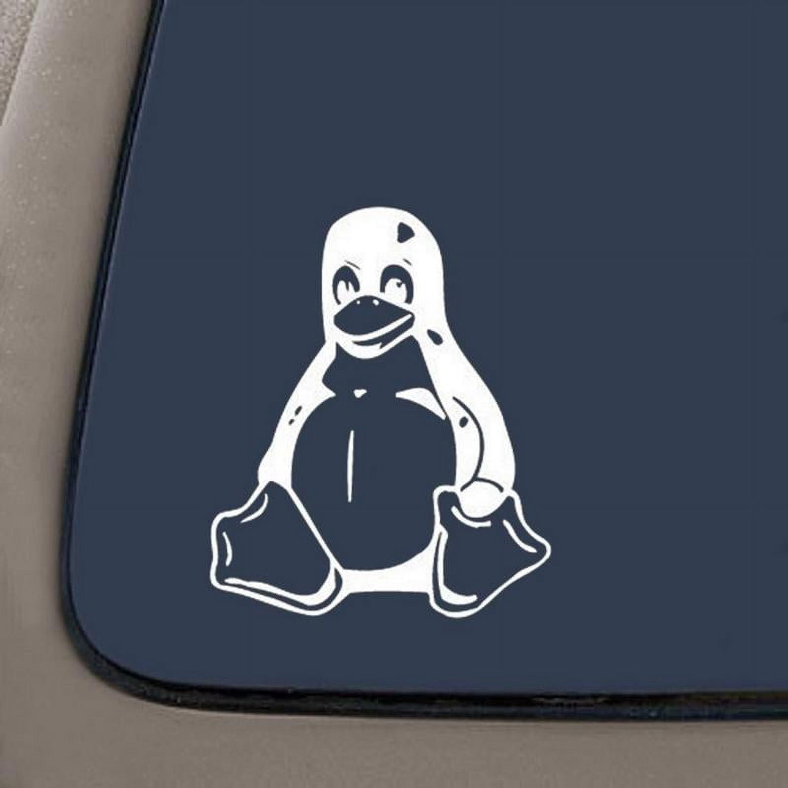 Tux The Penguin Vinyl Decal Sticker | 5.5-Inches | White Vinyl Decal ...