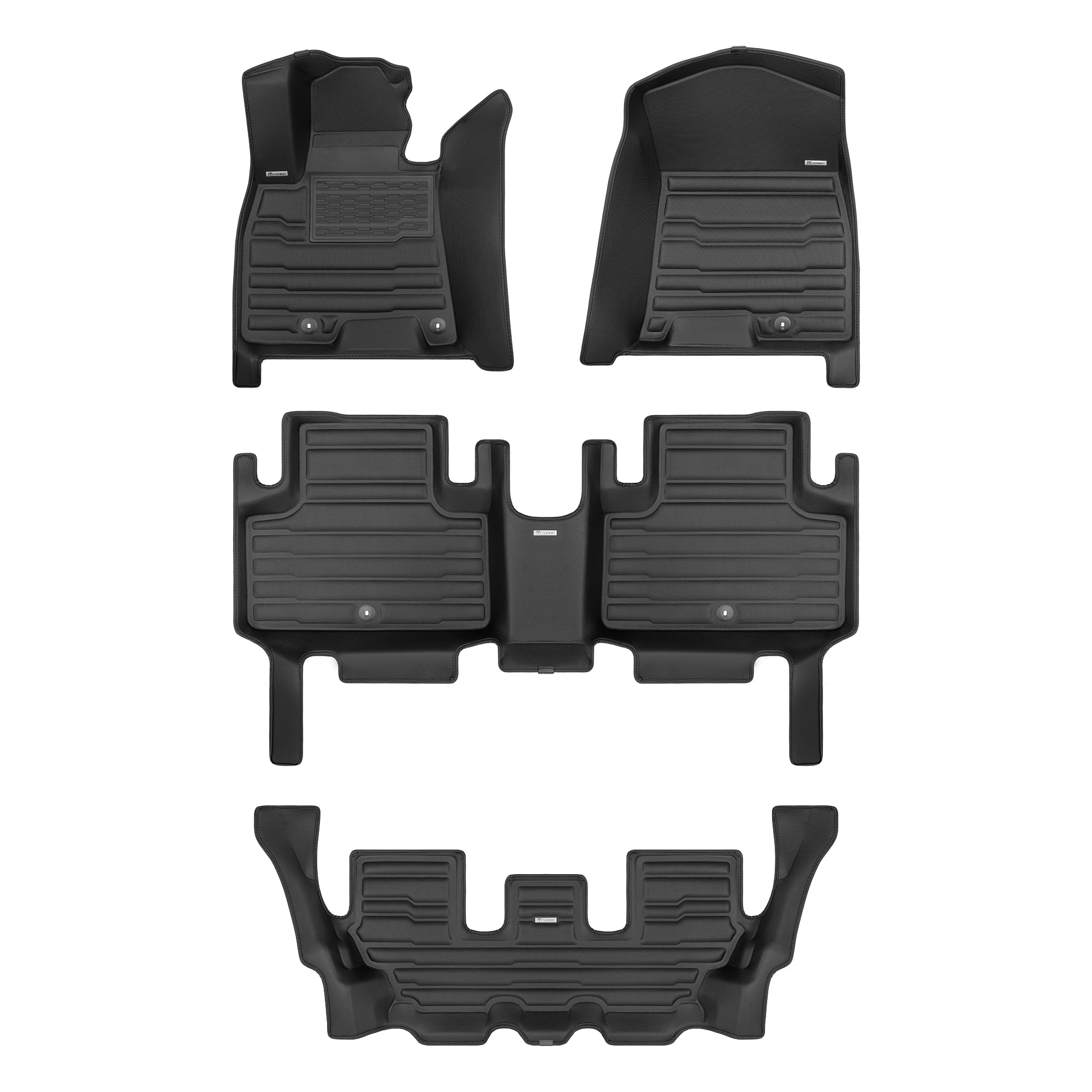 TuxMat - For Genesis GV80 7-Seater 2021-2024 Models - Custom Car Mats - Maximum Coverage, All ...