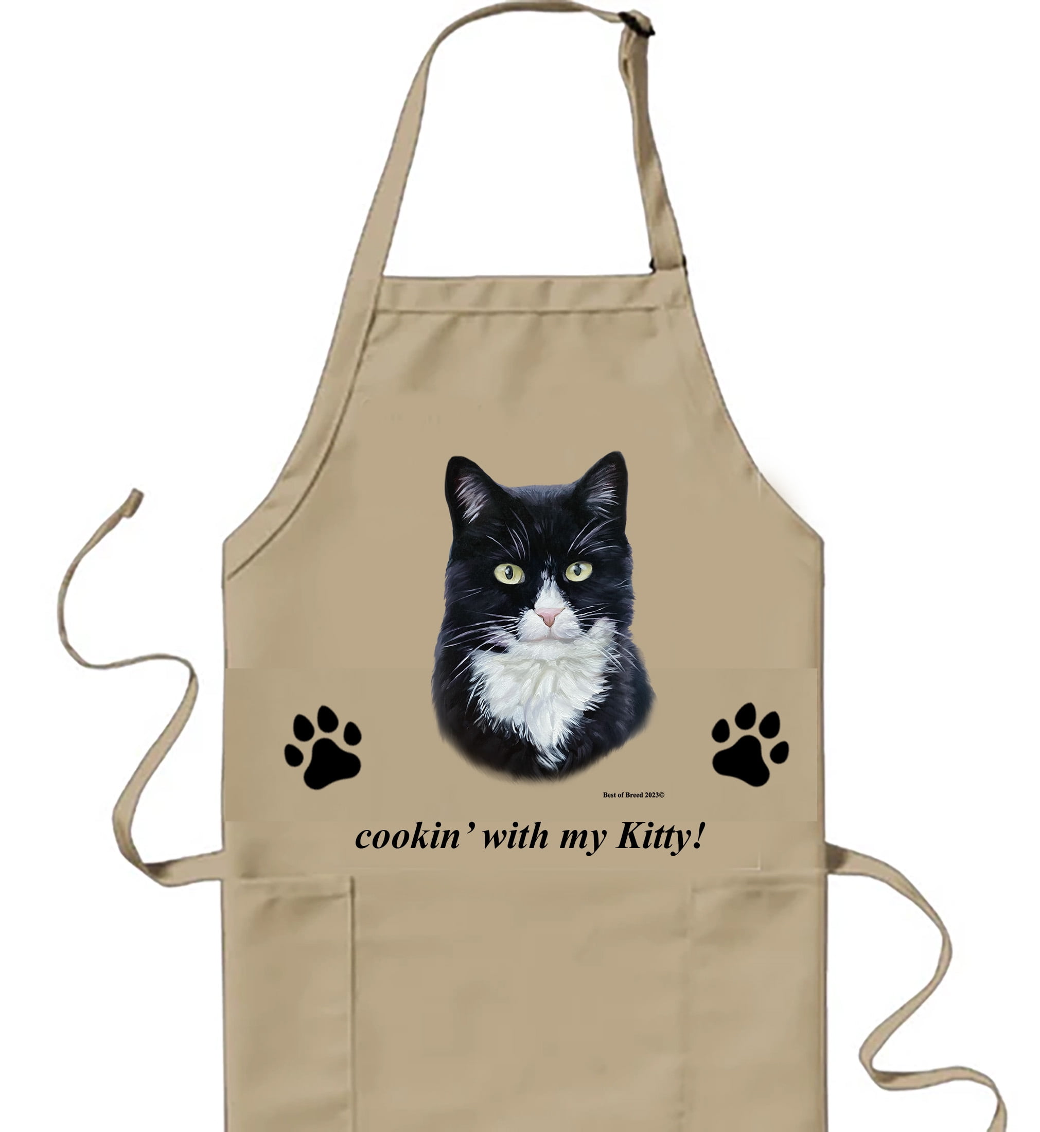 Tuxedo Cat - Best of Breed Cookin' Aprons Full Length Bib Apron with ...