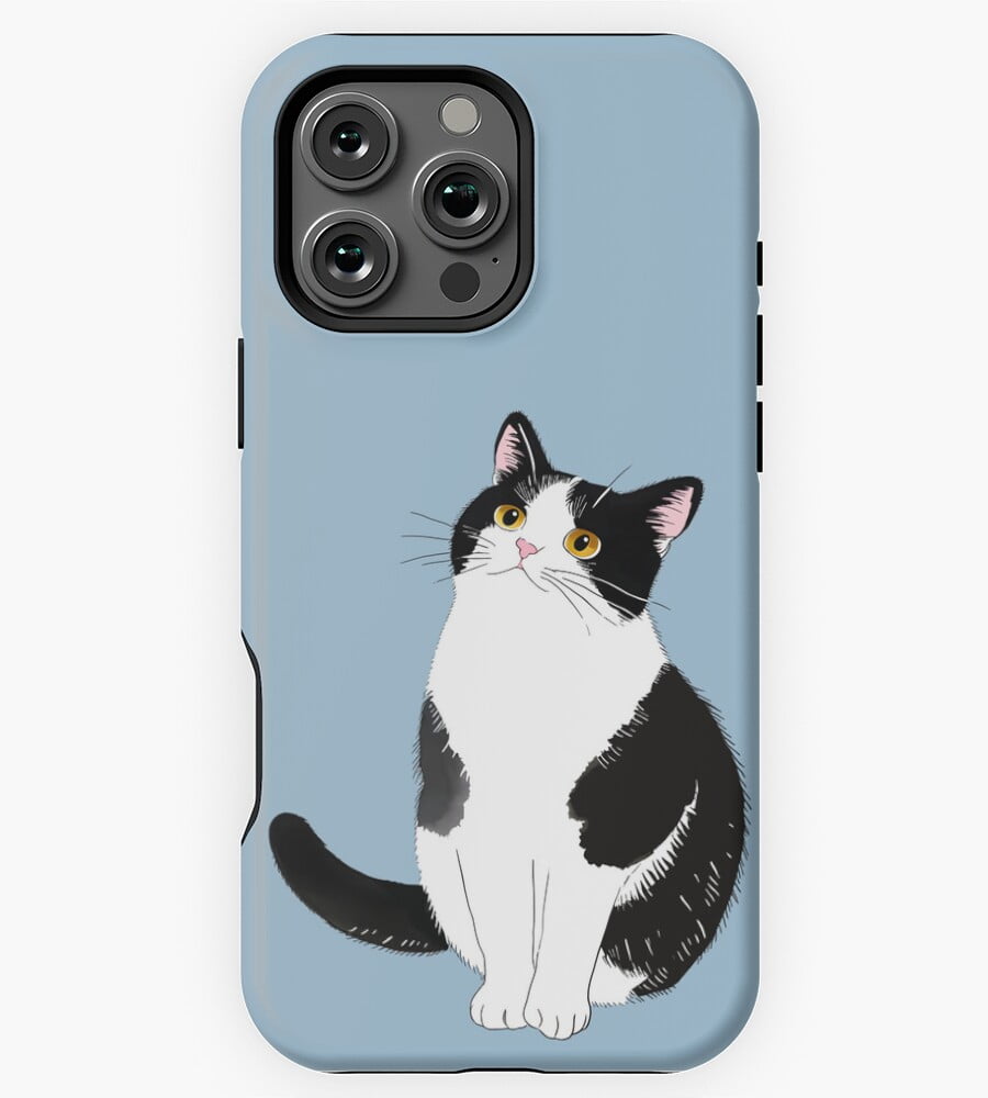 Tuxedo Cat Black And White Cat GA10473 Phone Case for iPhone 11 to 17 ...