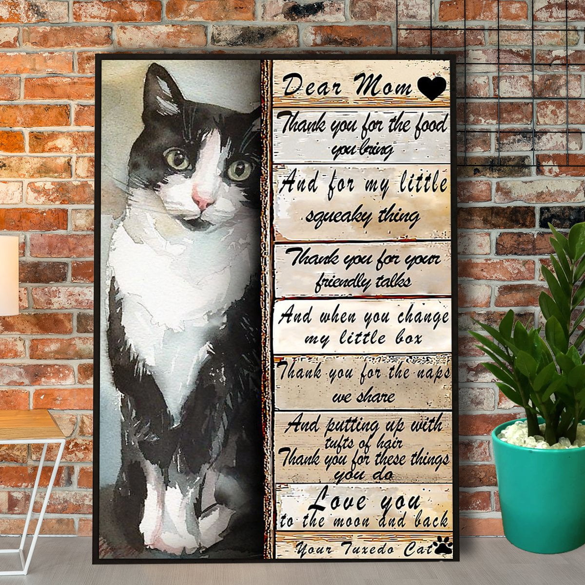 Tuxedo Cat Dear Mom Thank You For The Food You Bring Little Squeaky ...