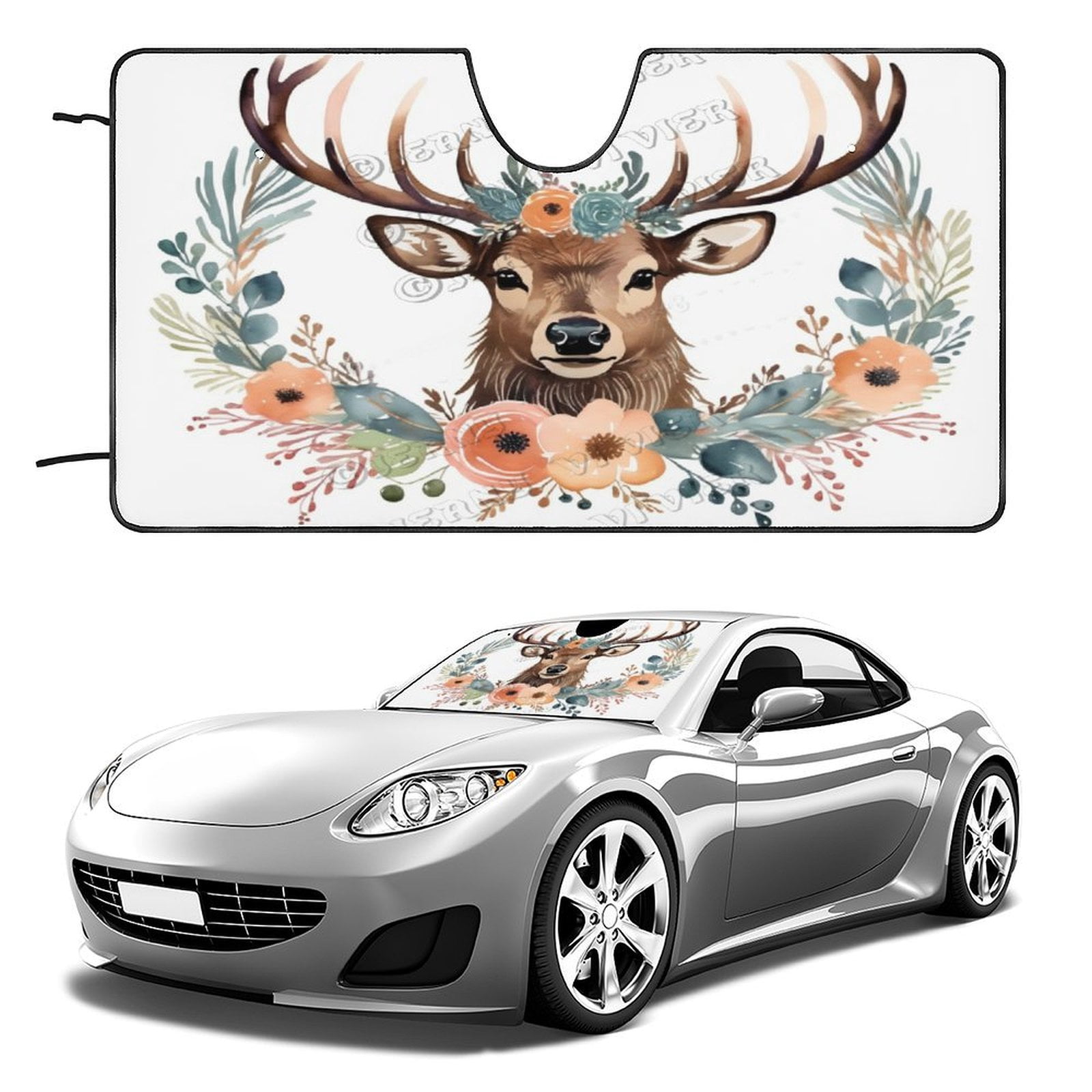 Tuxedo Cat Windshield Sun Shade Fold-able Car Window Shade Blocks UV ...