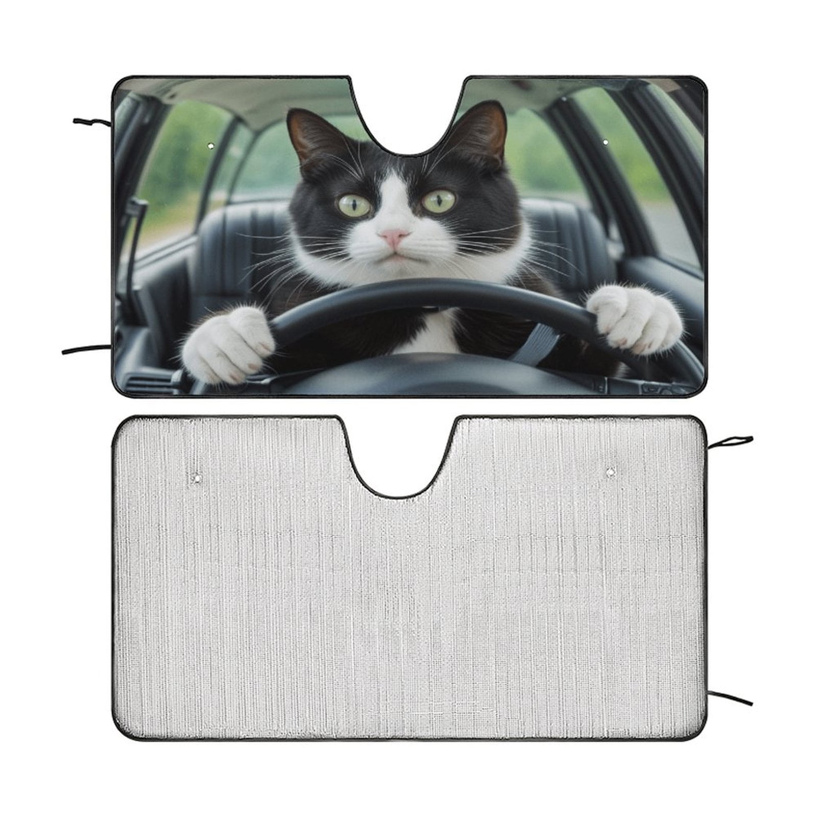 Tuxedo Funny Cat Car Sunshade for Windshield Heat Insulation, Sun Shade ...