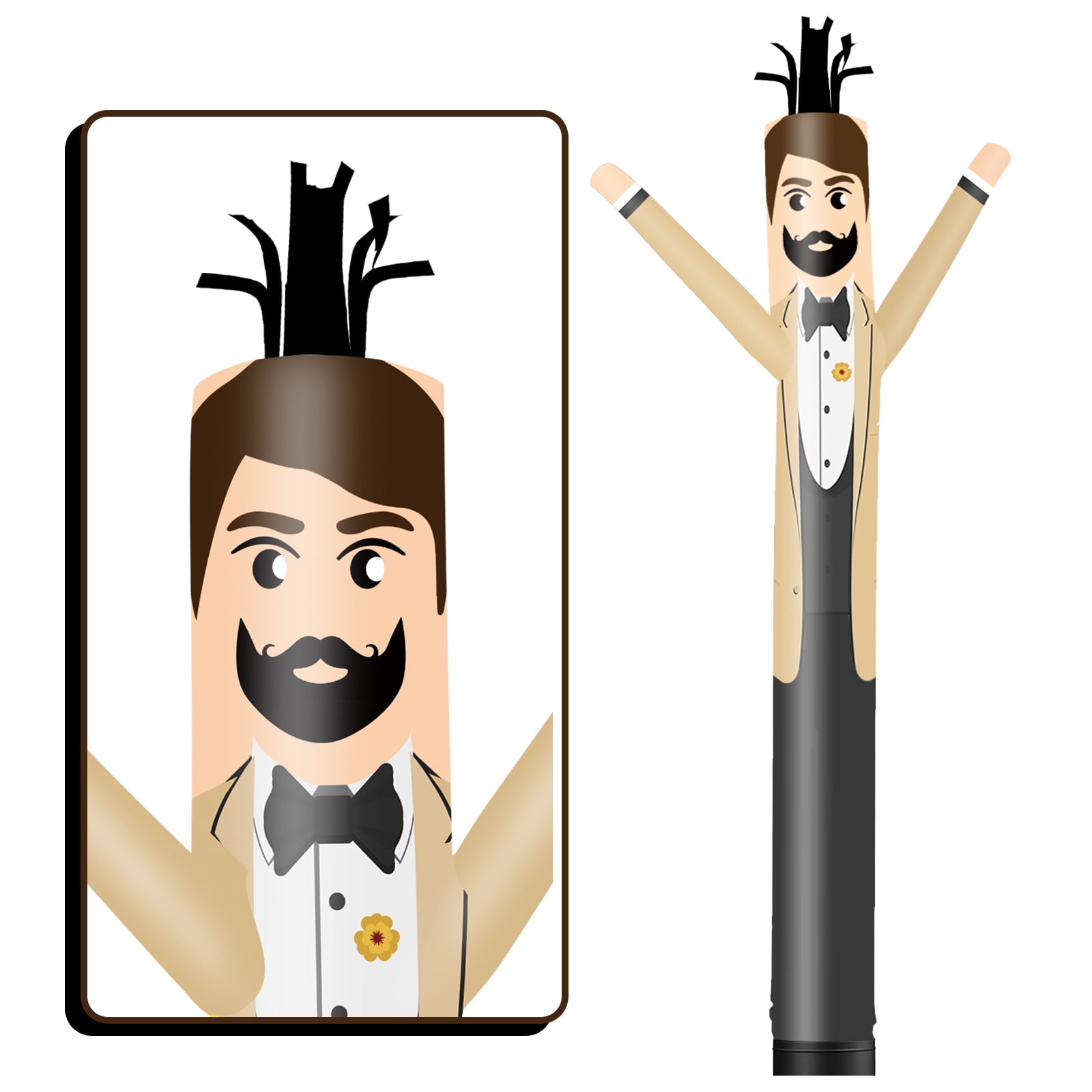 Tuxedo Inflatable Tube Man Wacky Wavy Dancing Guy for Outdoor ...