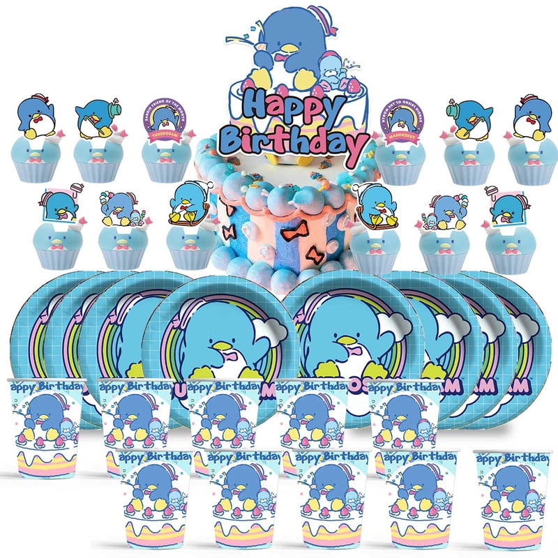 Tuxedo Sam Birthday Cups Party Supplies Plates Decorations Cake Topper ...