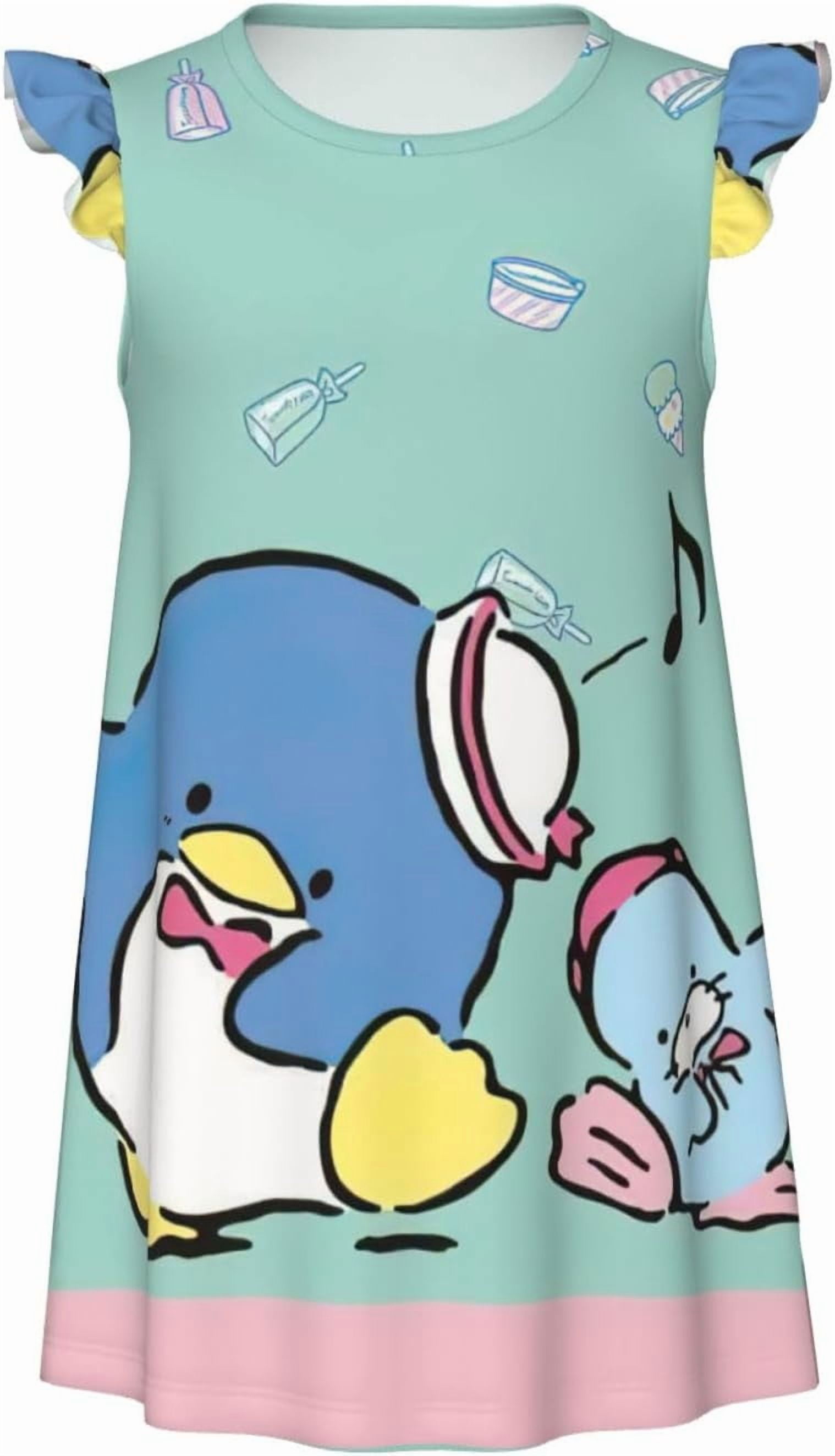 Tuxedo Sam Girls Ruffle Sleeve Soft Nightgown Sleepwear Pajamas One ...