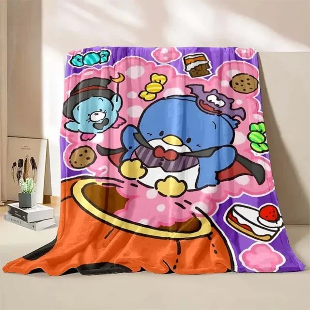 Tuxedo Sam Penguin Soft and Fluffy Cartoon Blanket King Size Luxury ...