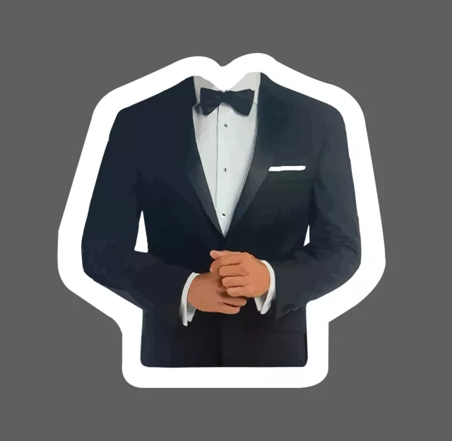 Tuxedo Sticker Wedding Formal Waterproof Sticker Phone Decal Water ...
