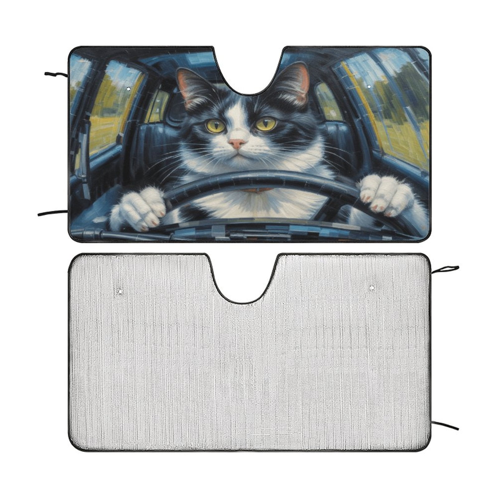 Tuxedo Windshield Sunshade for Car SUV Truck Fold-able UV Ray Reflector ...