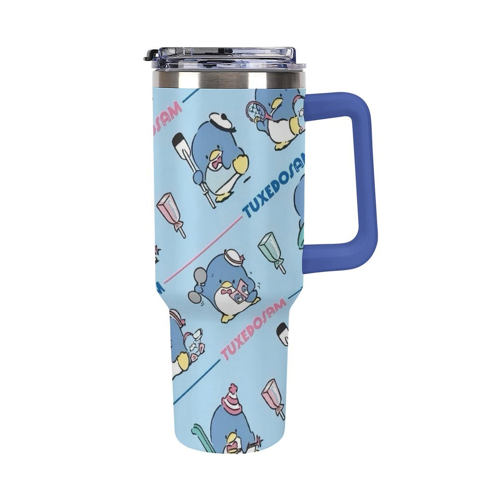 Tuxedosam Car Cup Stainless Steel Thermos Cup with Handle 40oz ...