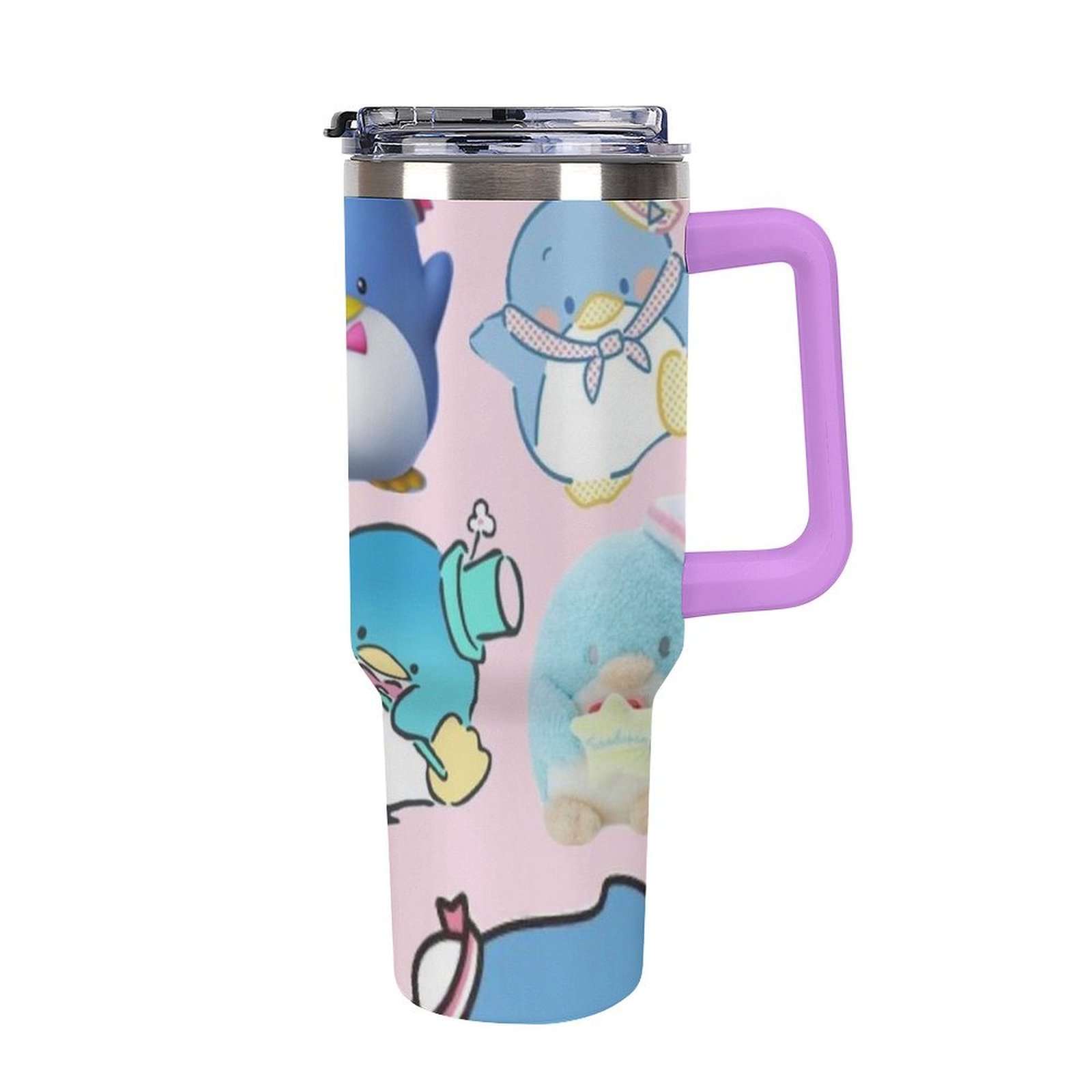 Tuxedosam Car Cup Stainless Steel Thermos Cup with Handle 40oz ...