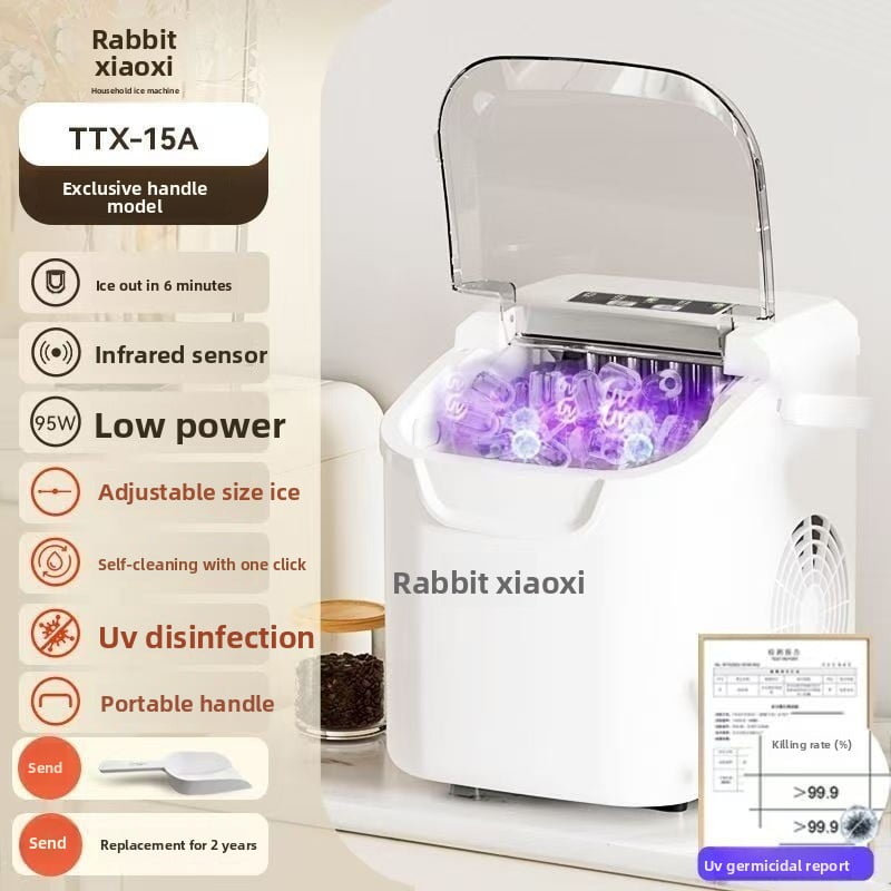 Tuxixi Mini Ice Maker Machine - Compact Countertop Cube Ice Maker ...