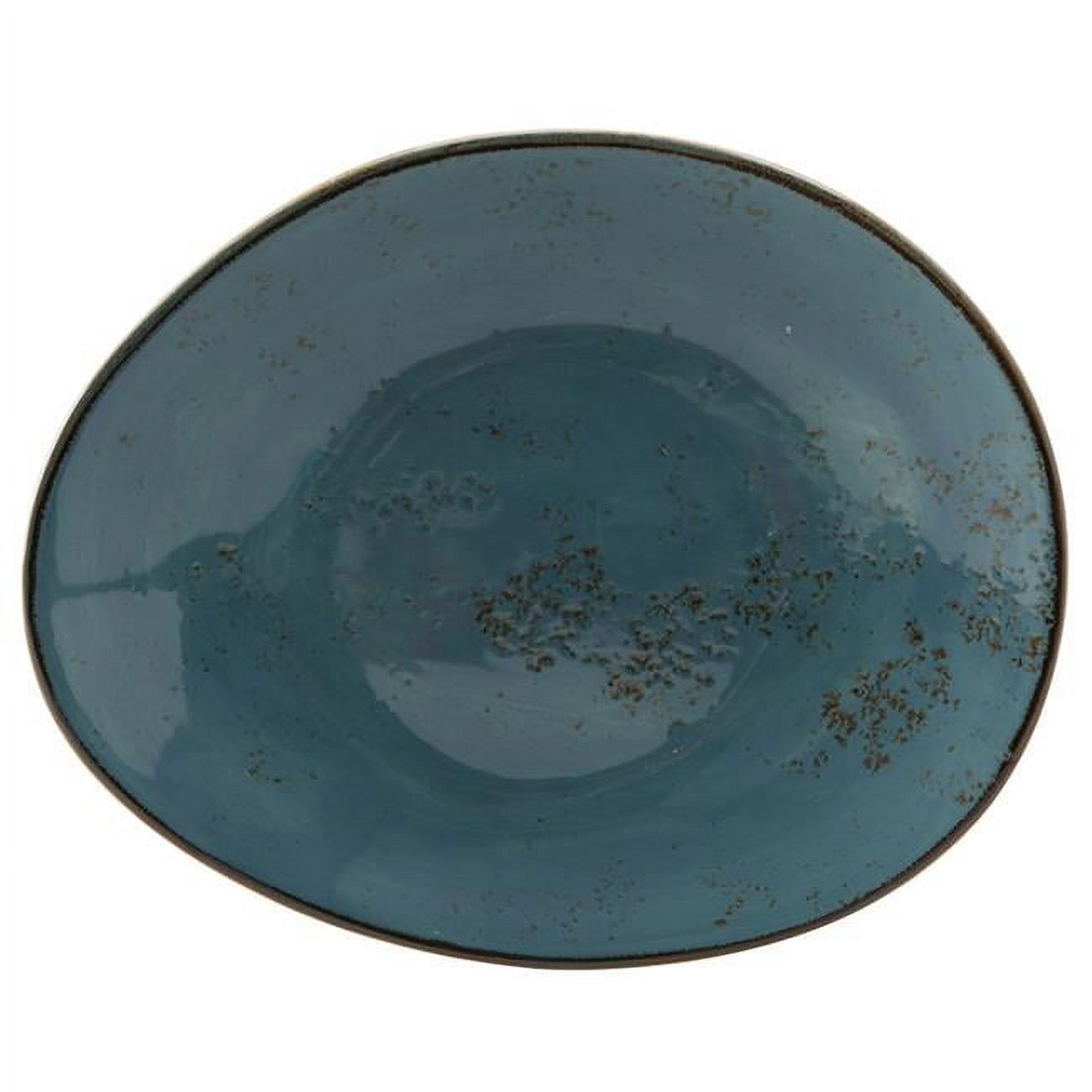 Tuxton 12 in. Geode Azure Ellipse Plate, Blue - Walmart.com