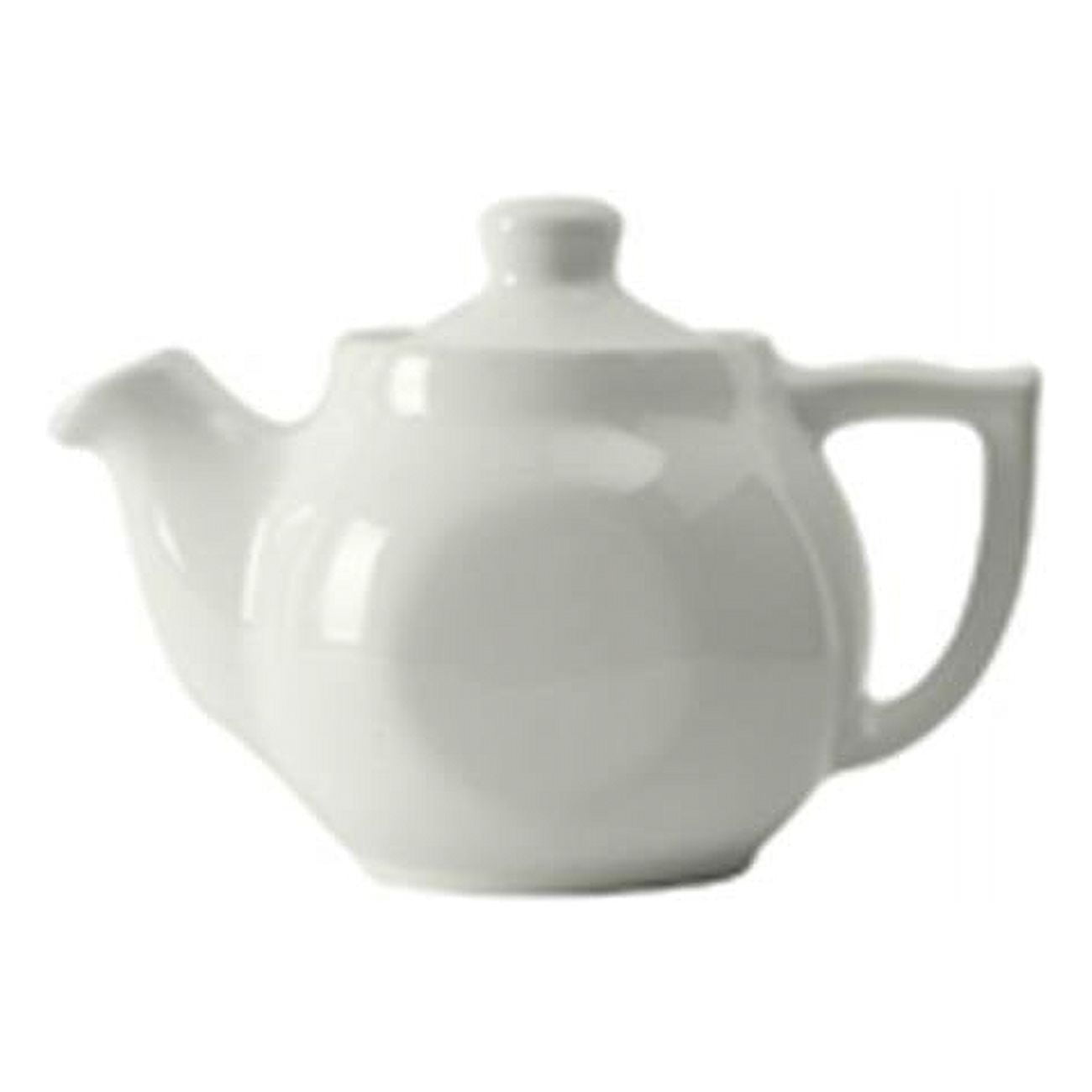 Tuxton BWT-18A Vitrified China Tea Pot with Lid White - 18 oz - 1 Dozen ...