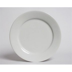 10.5 in. Rolled Edge Porcelain Plate, Cream White - Walmart.com