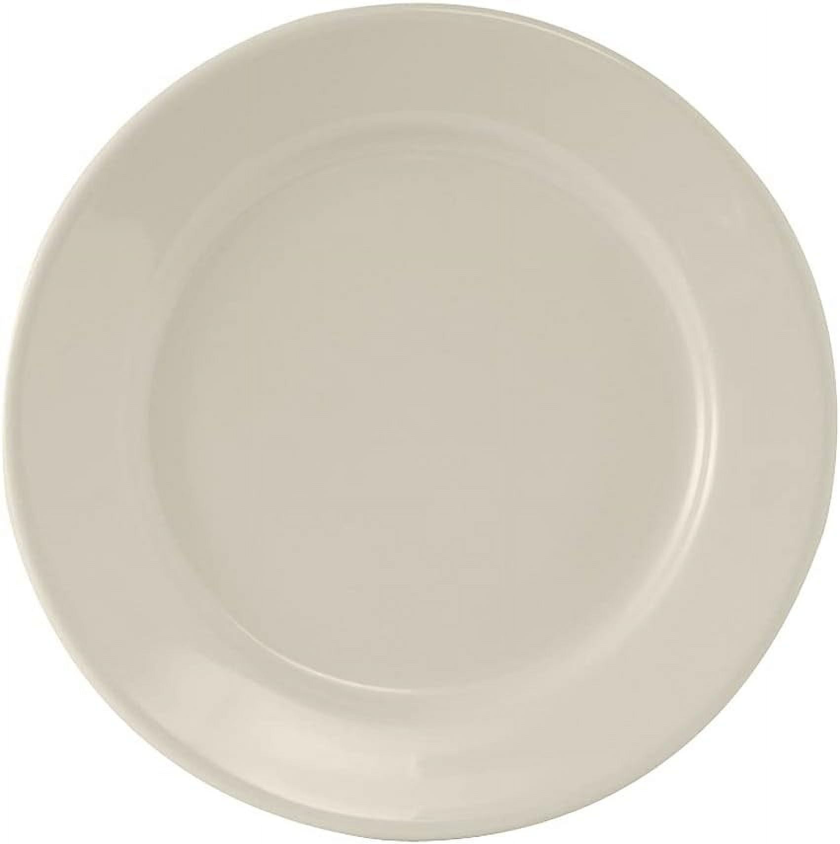Tuxton China TRE-051 Plate, 11-1/8" Diameter, Round, Wide Rim, Rolled ...