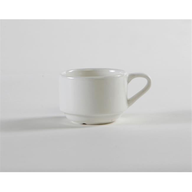 Tuxton China AMU-081 AlumaTux Modena 2.5 in. Stackable AD Cup - Pearl White - 3 Dozen - Walmart.com