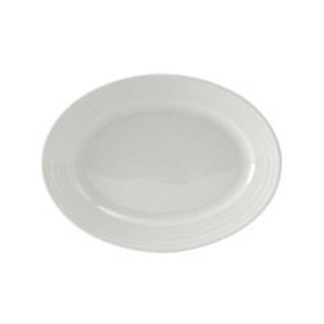 Tuxton Vitrified China Oval Platter Porcelain White - 12.625 x 9.38 in. - 1 Dozen - Walmart.com