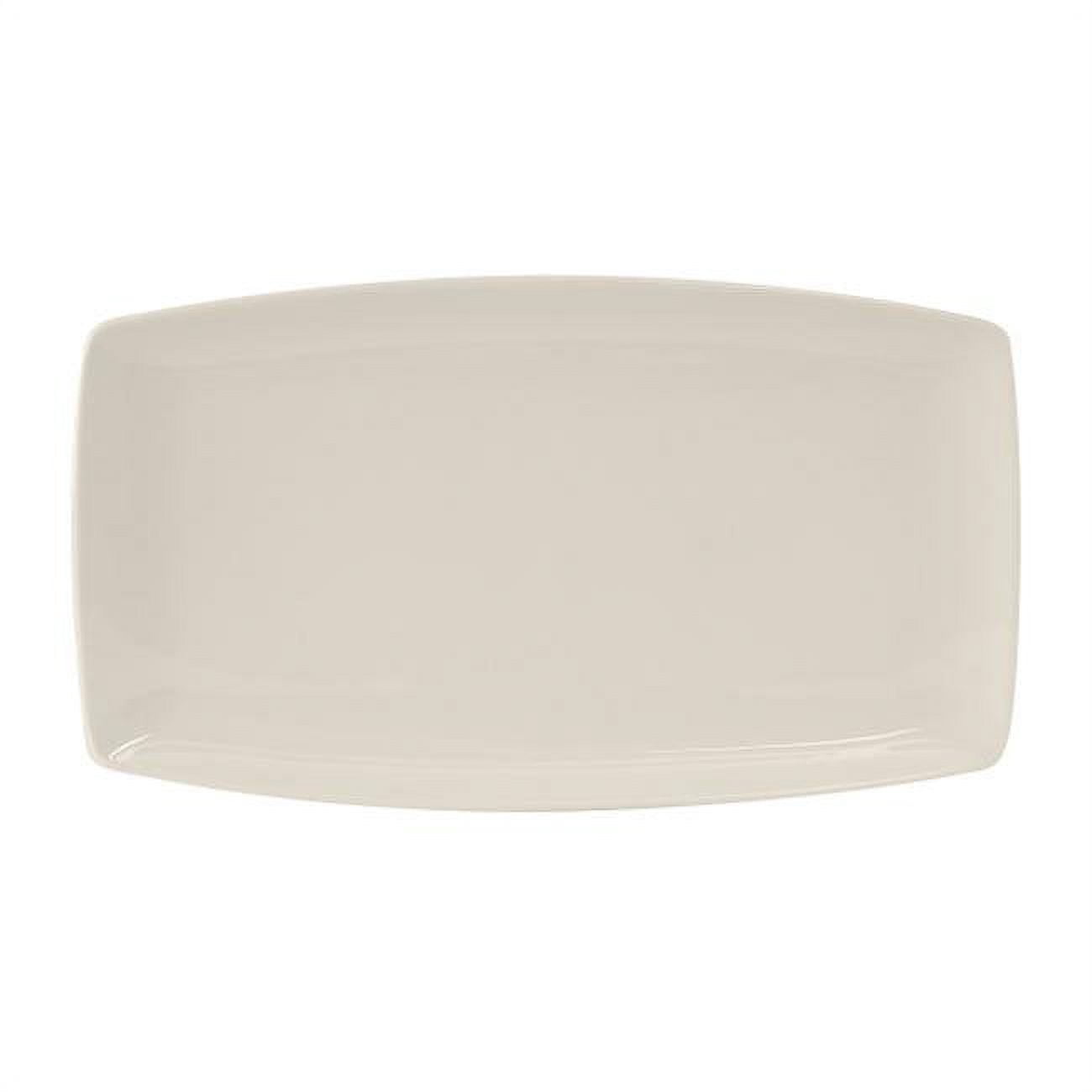 Tuxton Vitrified China Rectangular Plate Eggshell - 14 in. - 1 Dozen ...