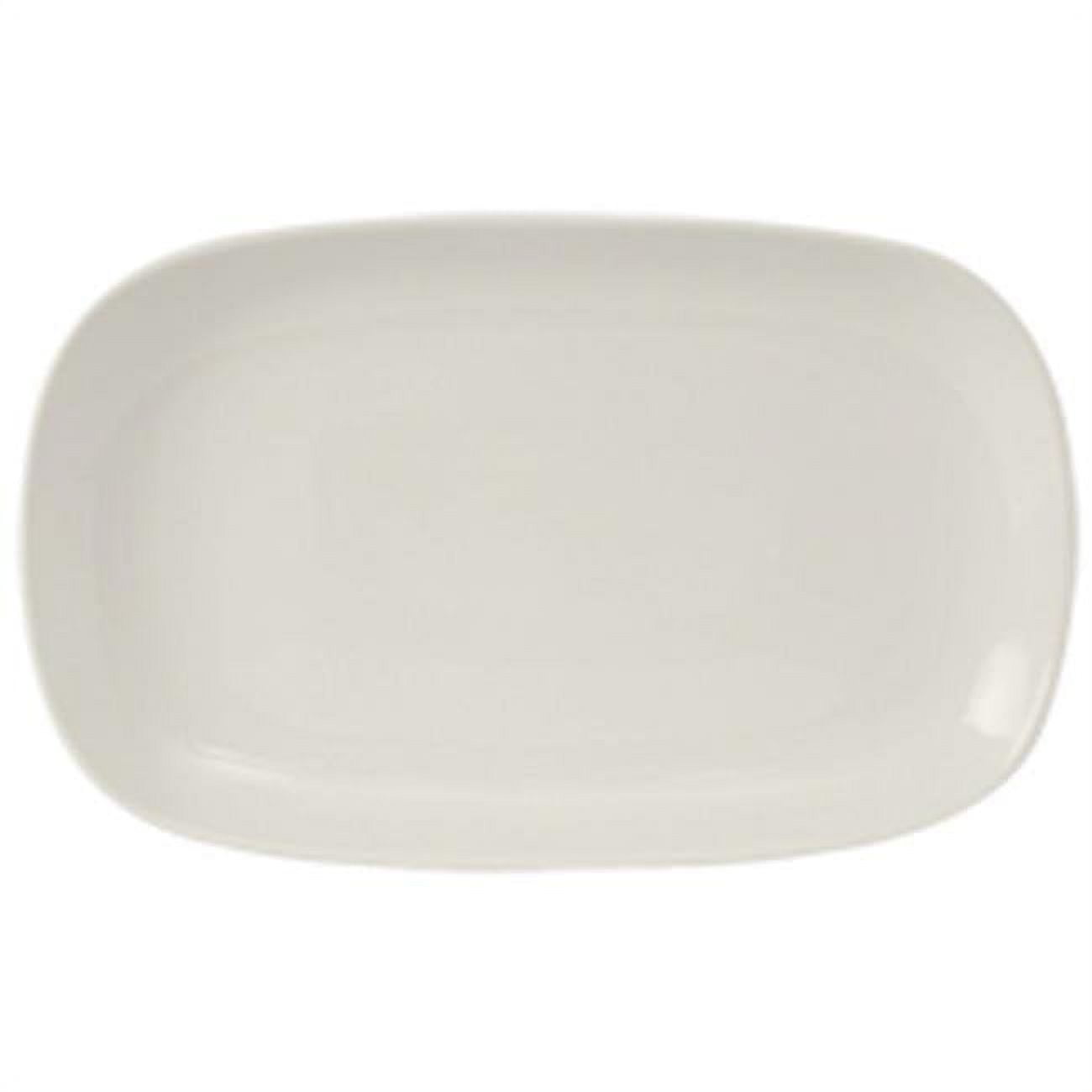 Tuxton Vitrified China Rectangular Platter Pearl White - 12.75 x 8.125 ...