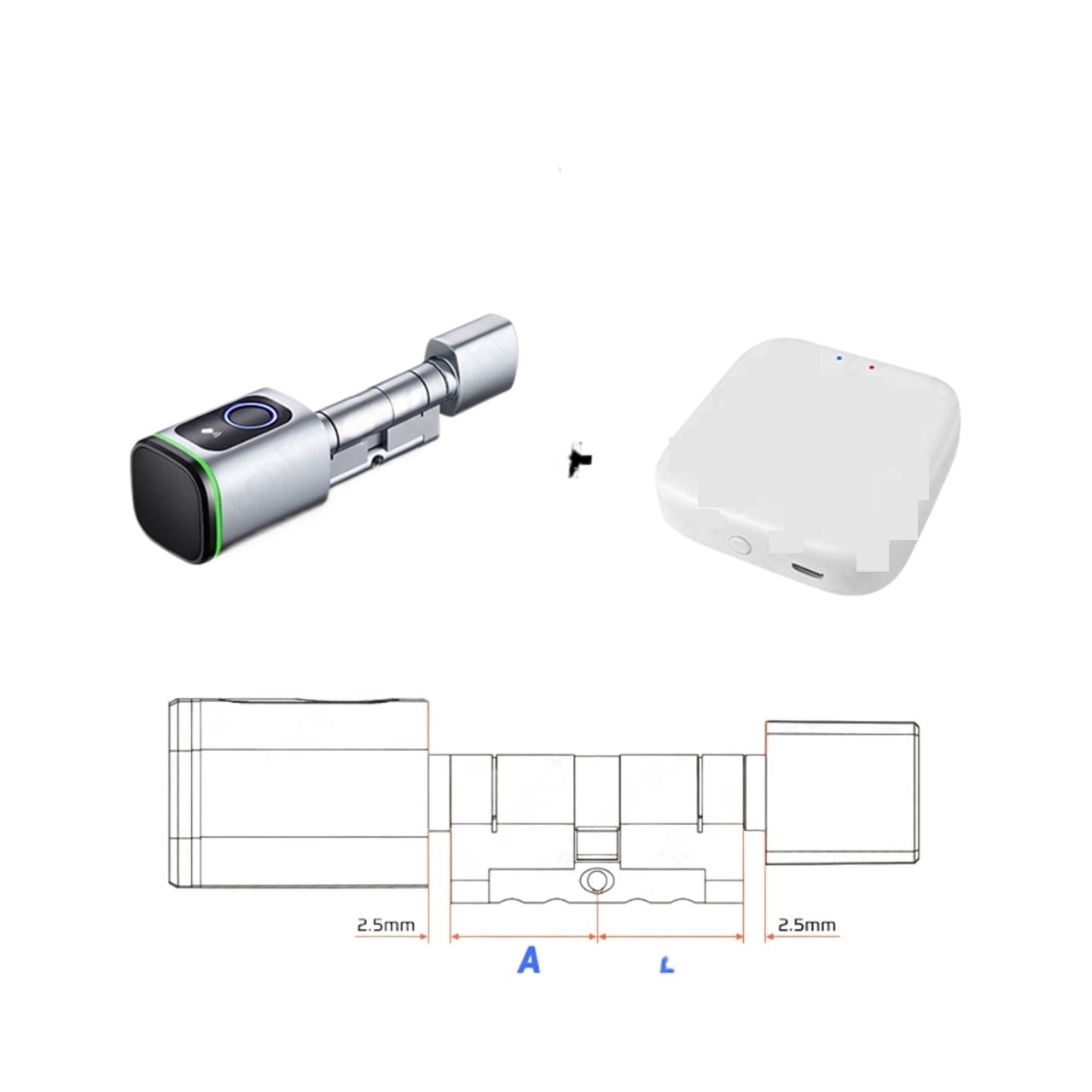 Tuya APP Fingerprint Card Euro Thumbturn Cylinder Lock Electronic Smart ...