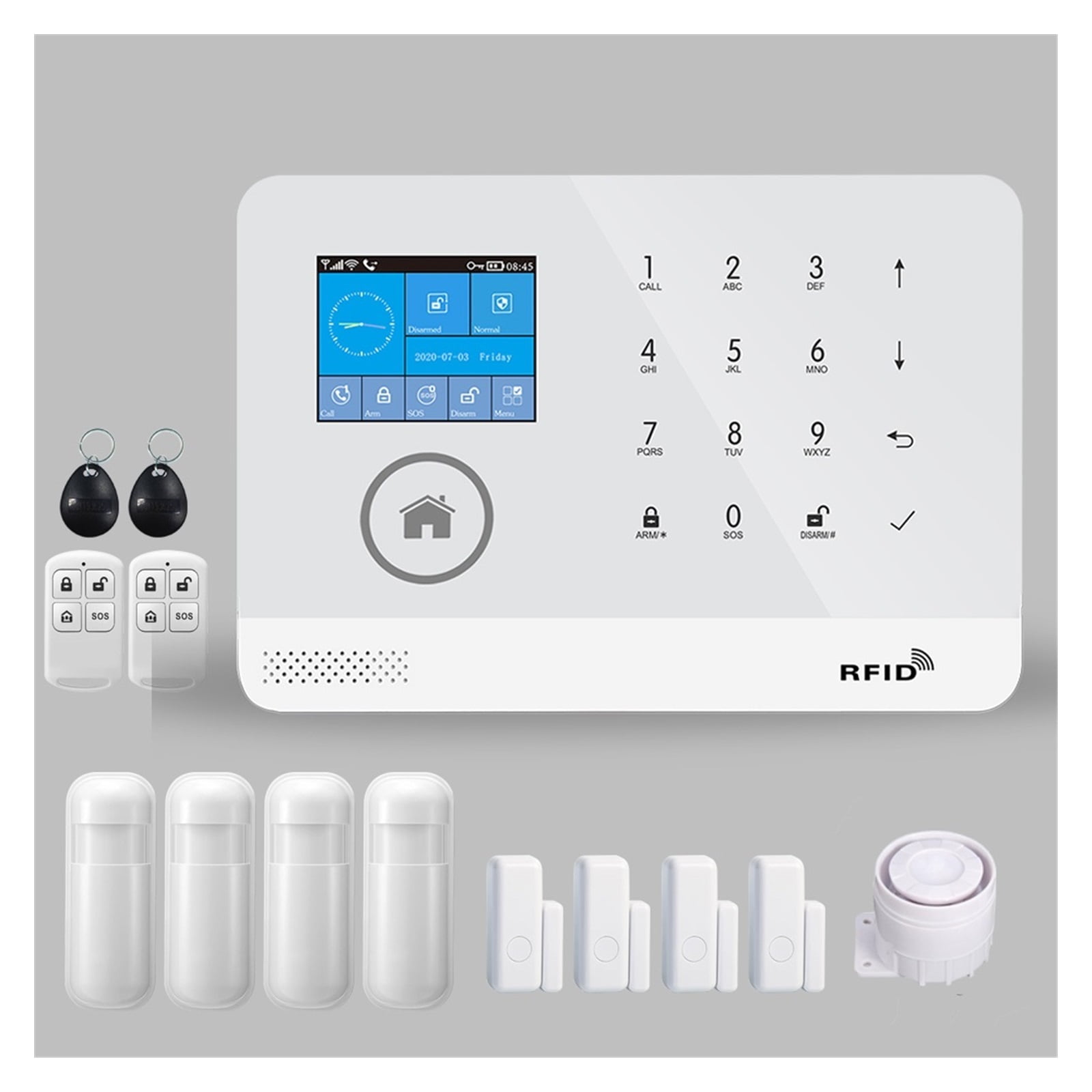 Tuya Alarm System Security Home With RFID Card Motion Sensors App ...