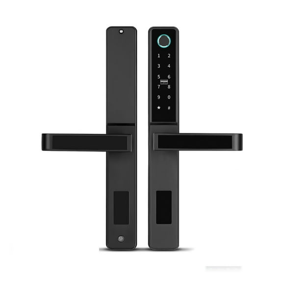 Tuya App Smart Door Lock Aluminum Biometric lock fingerprint door handle Digital Keyless lock ...