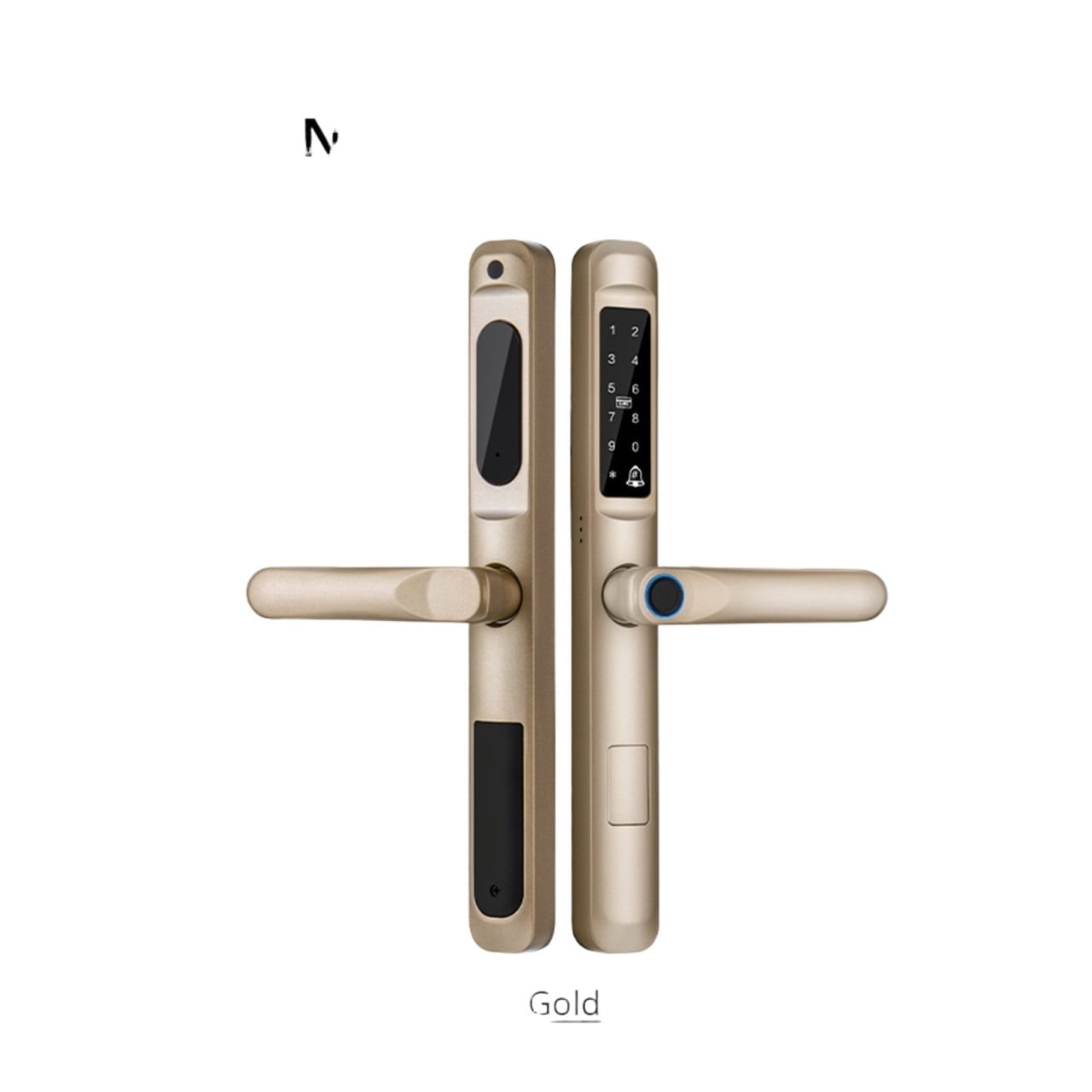 Tuya App Waterproof Smart Door Lock Aluminum Biometric Lock Fingerprint Door Handle Digital ...