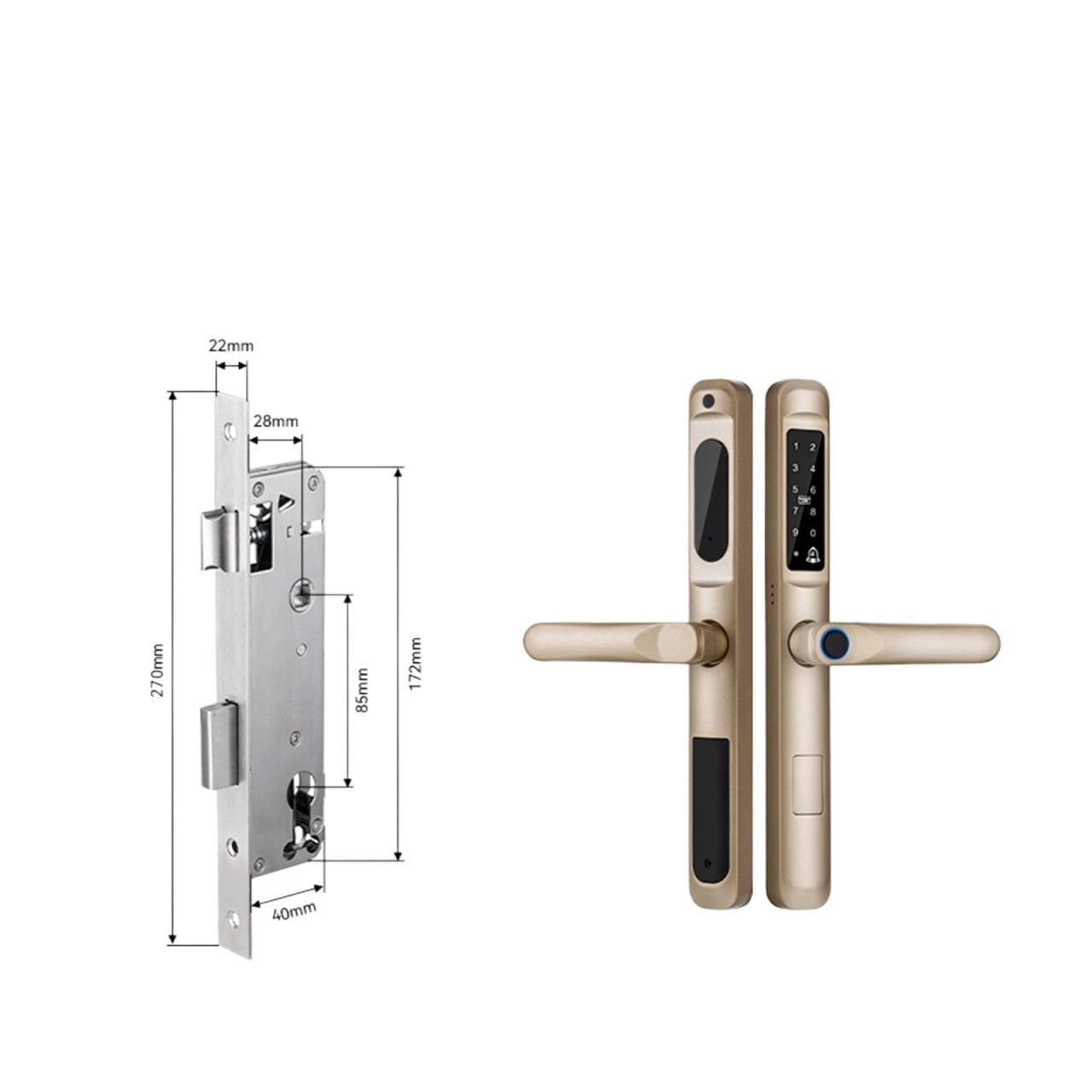 Tuya App Waterproof Smart Door Lock Aluminum Biometric Lock Fingerprint ... Tuya App Waterproof Smart Door Lock Aluminum Biometric Lock Fingerprint ...