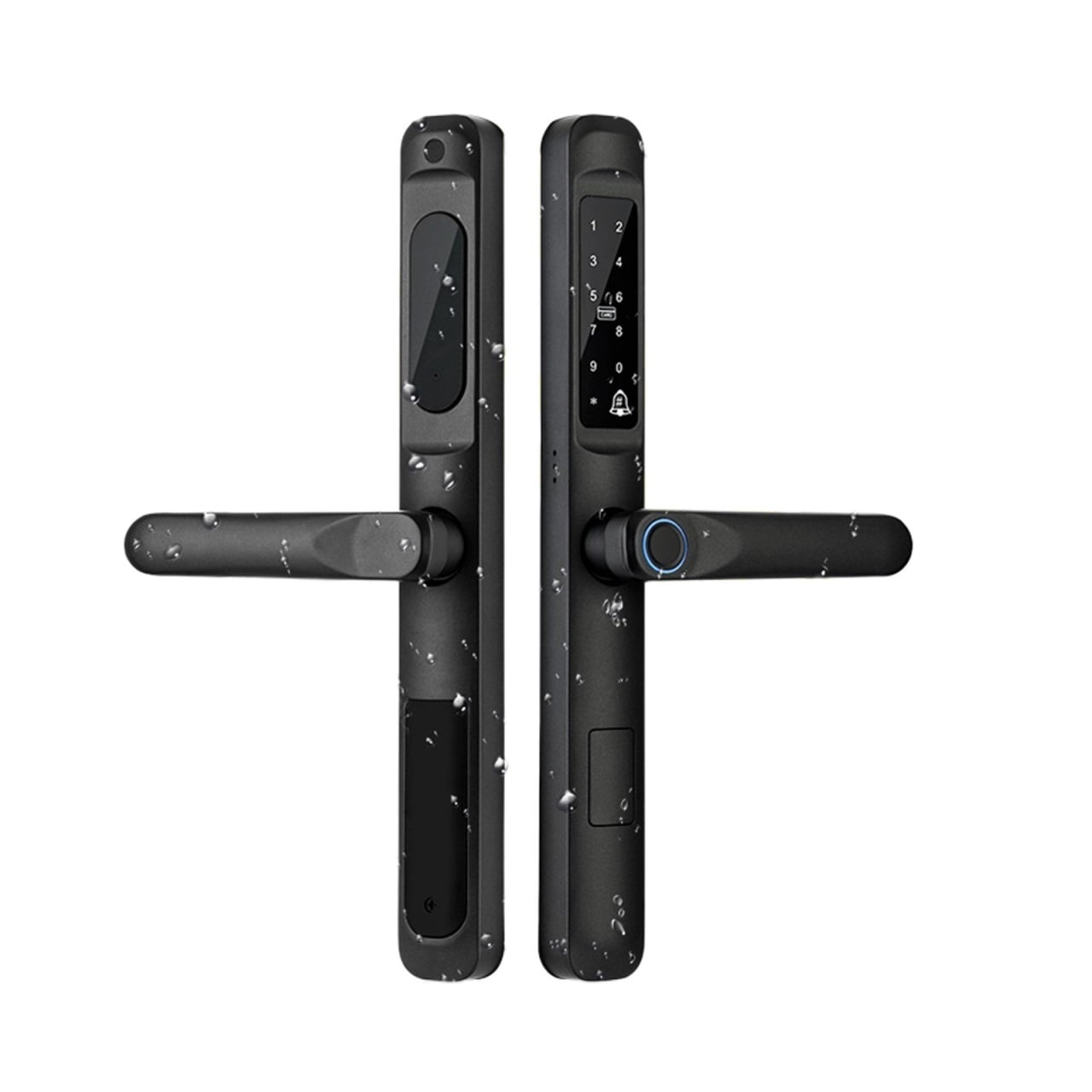 Tuya App Waterproof Smart Door Lock Aluminum Sliding Biometric lock ...