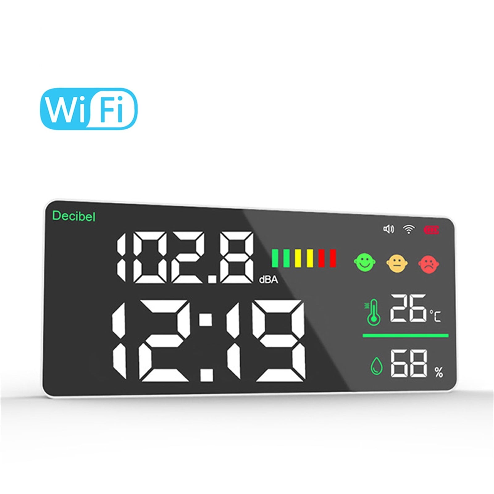Tuya Digital Decibel Sound Meter 4in1 Temperature Humidity Decibel Test ...