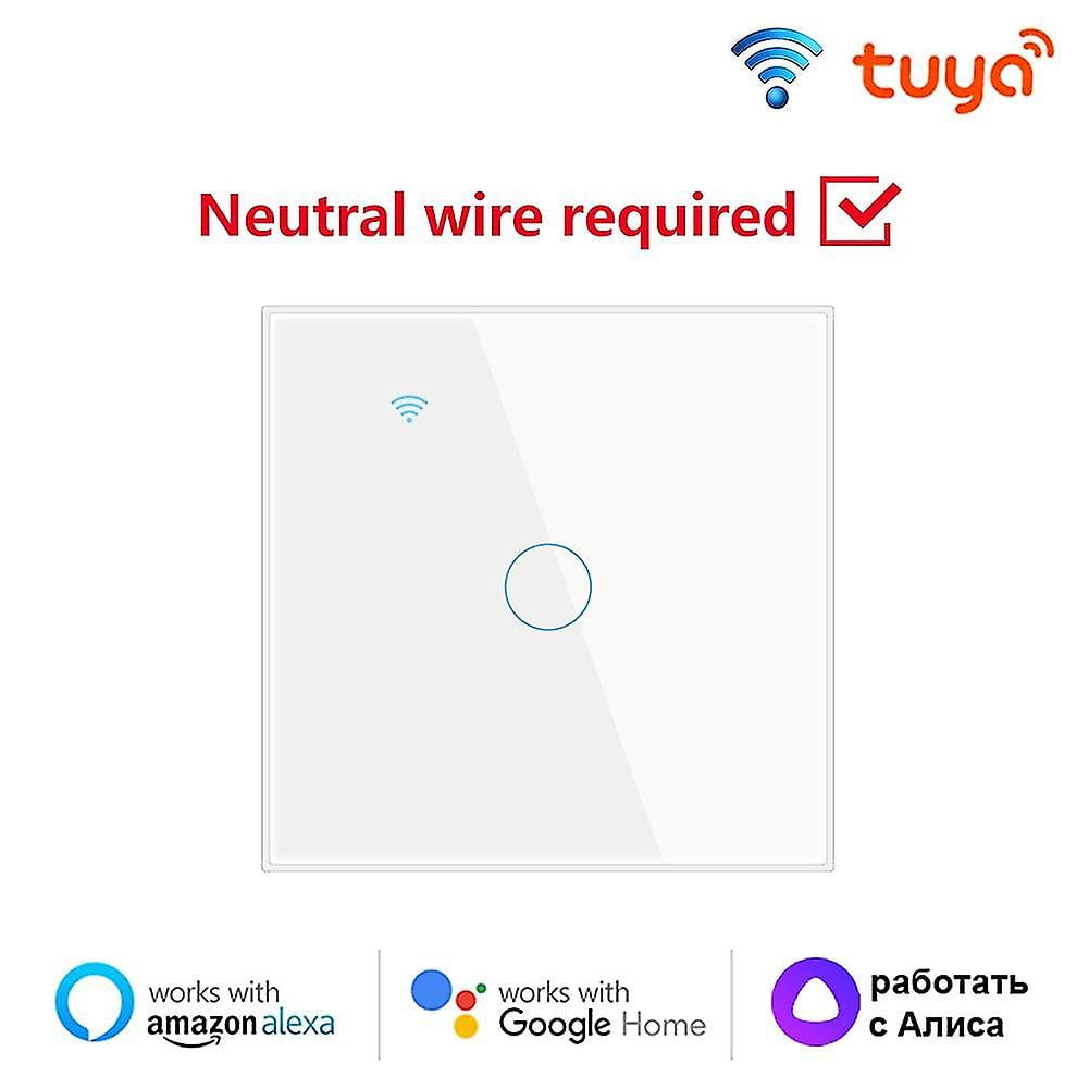 Tuya EU US Wifi Smart Touch Switch 1/2/3/4 Gang Wall Light Switch ...