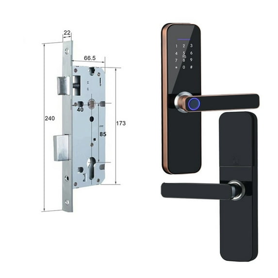 Tuya Electronic Smart Door Lock With Biometric Fingerprint / Smart Card ...