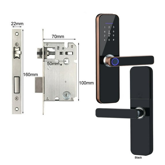 Tuya Electronic Smart Door Lock With Biometric Fingerprint / Smart Card ...