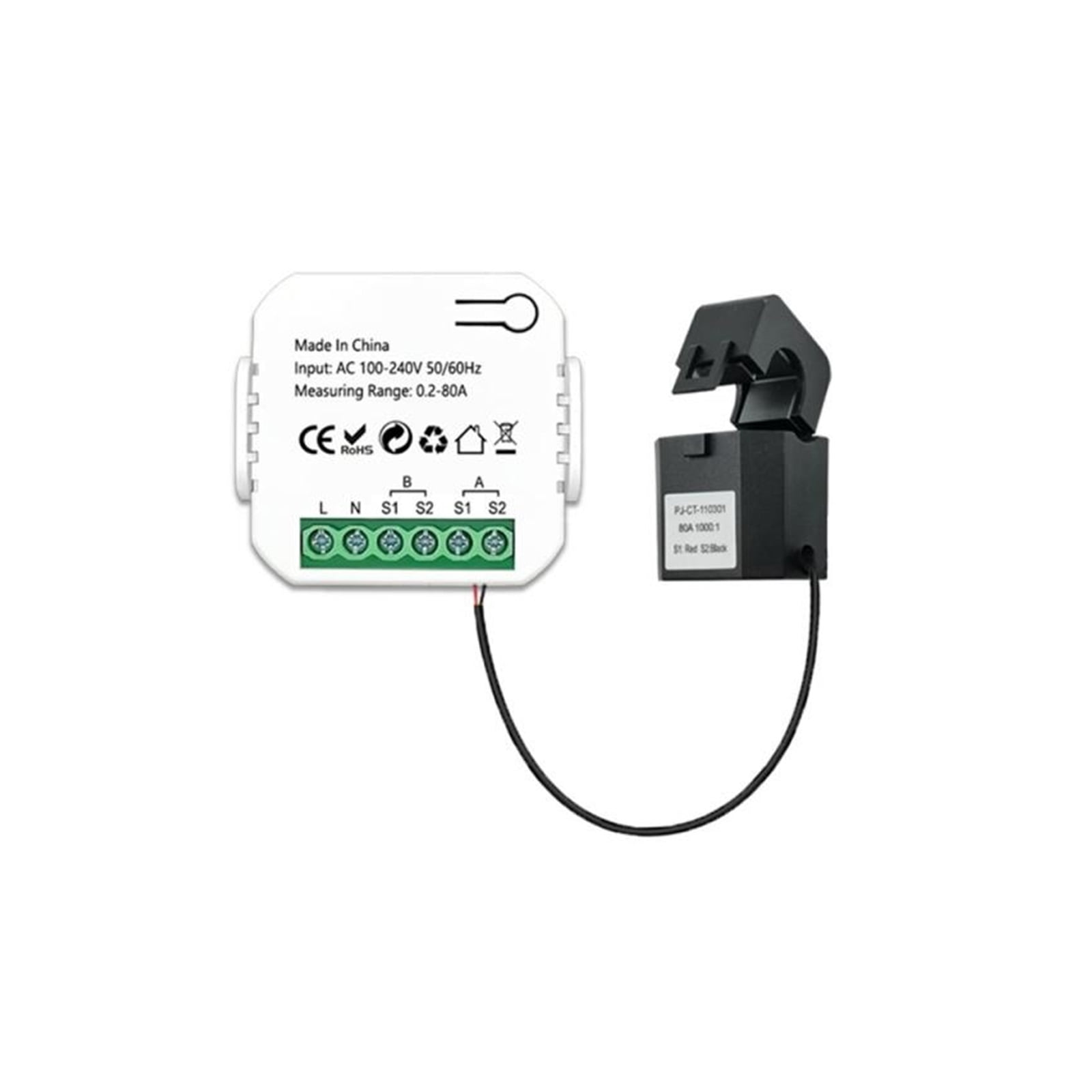 Tuya Energy Meter 80A With CT Clamp App Kwh Power Consumption Monitor ...