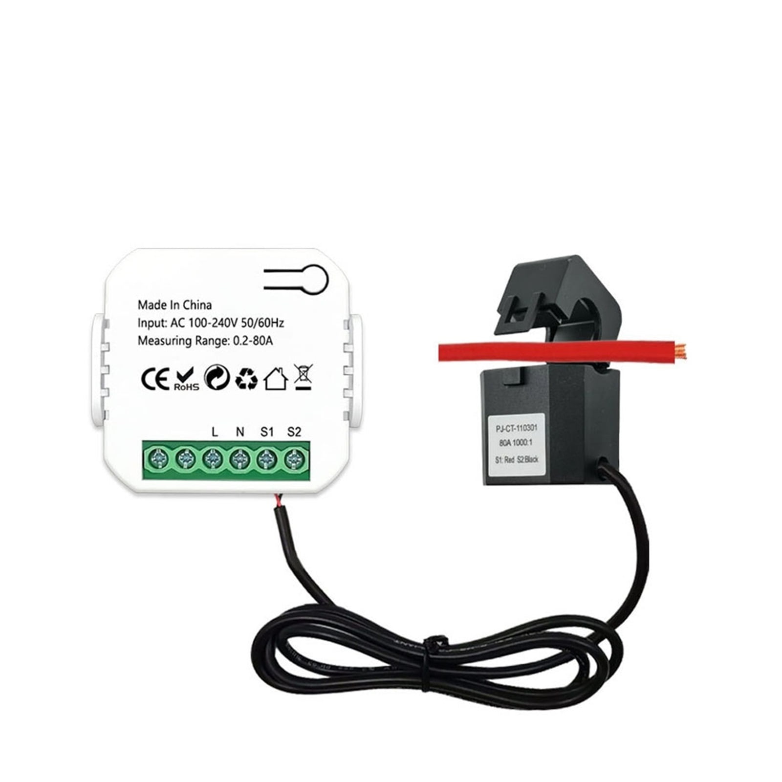 Tuya Energy Meter 80A with Clamp CT App KWh Power Consumption Monitor ...